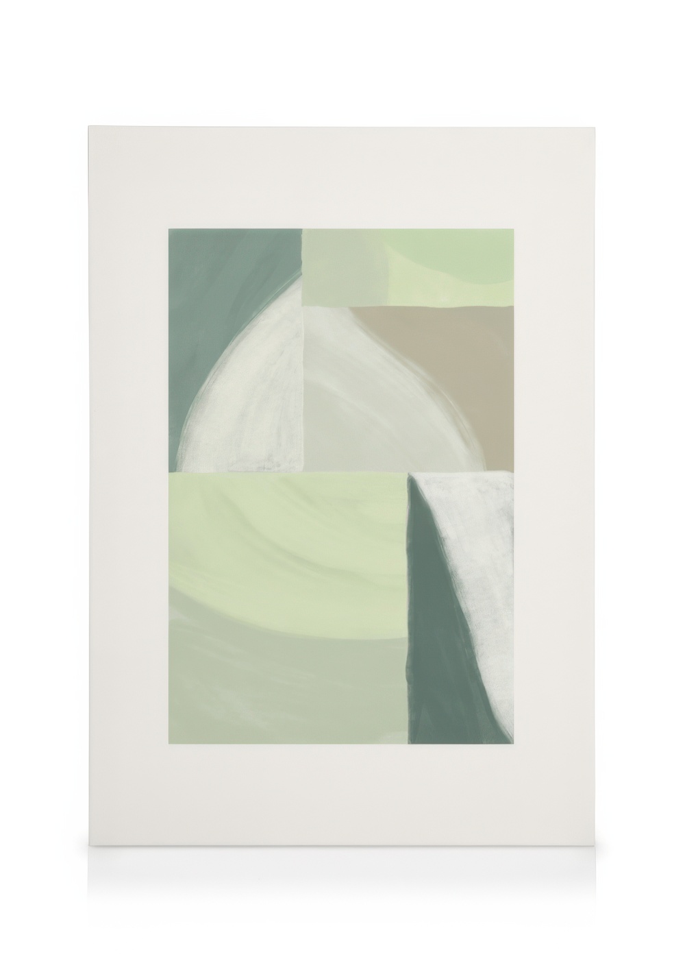 Green Color Blocks Canvas - Abstract Art Canvas | Desenio EU
