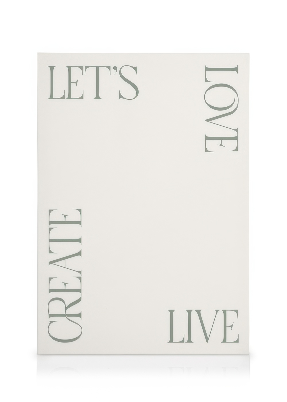 Let's Love Live Create Leinwand – Typografie Kunst | Desenio CH