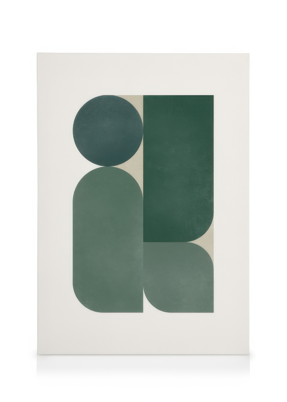 Green Graphic Shapes – Abstrakt Canvastavla | Desenio