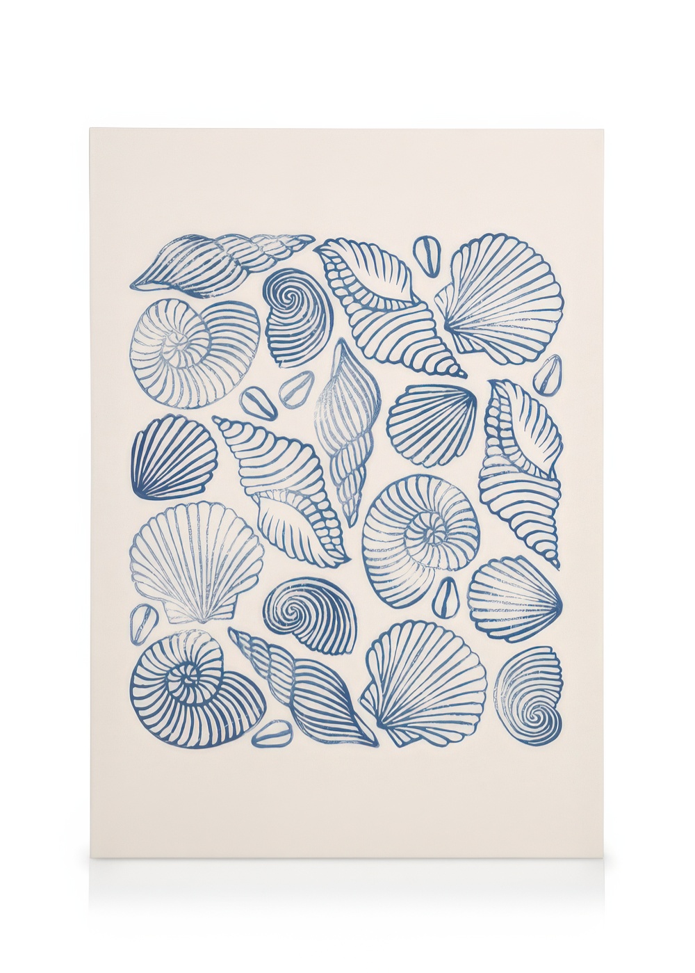 Linocut Seashells Canvas Print – Coastal Wall Art | Desenio