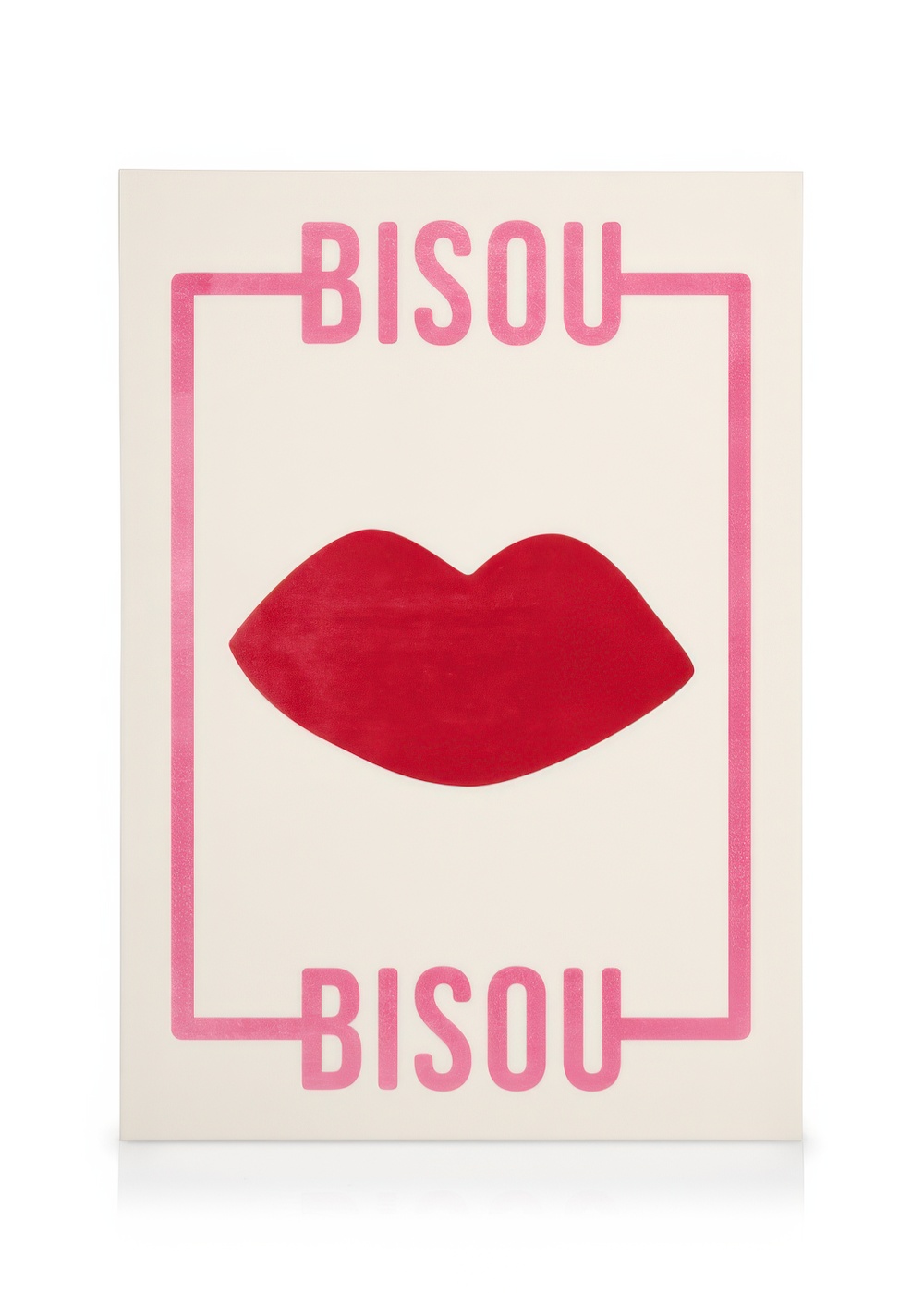 Toile Bisou Bisou – Art chic et amour rouge sur desenio.fr
