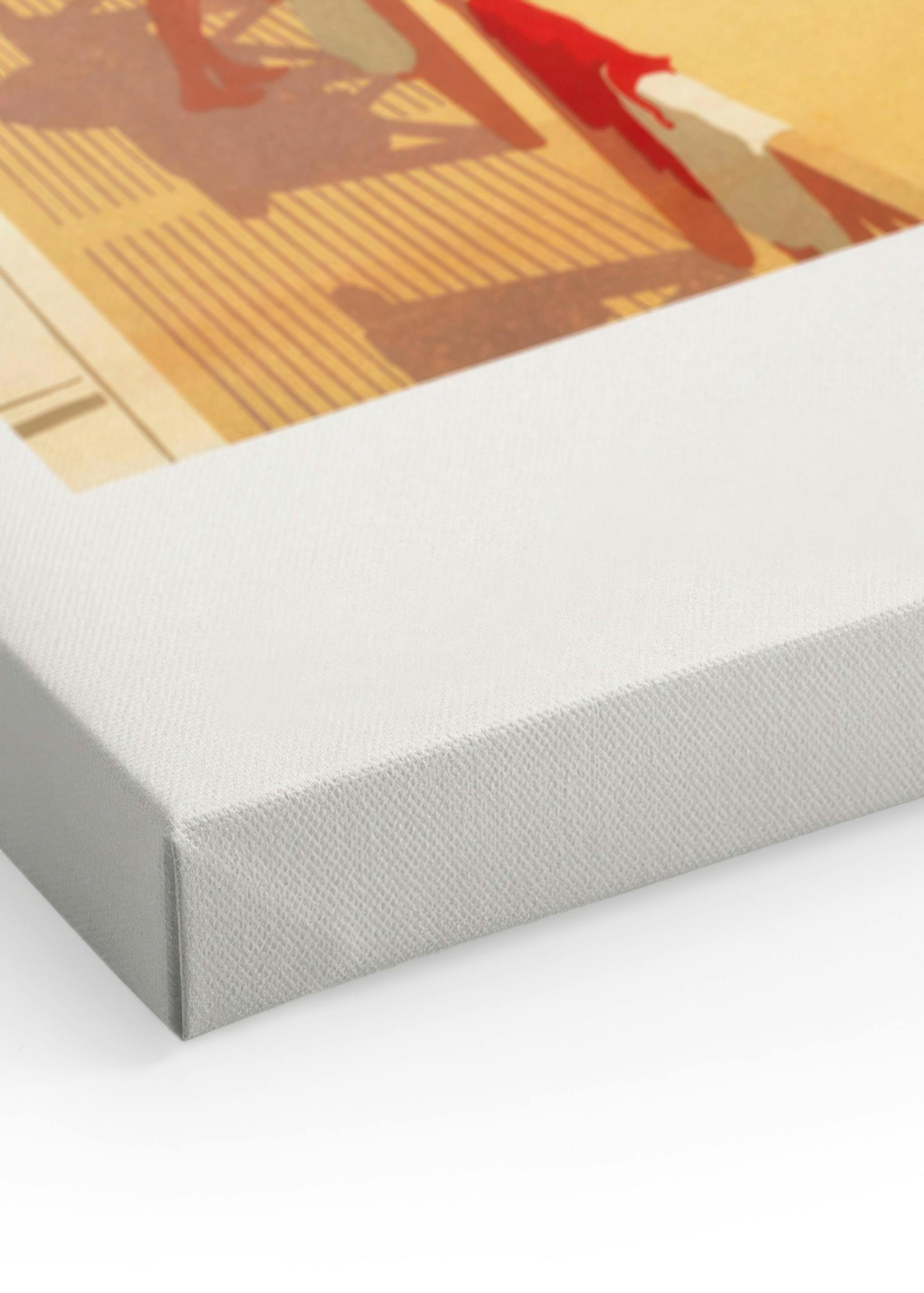 Toile French Riviera vintage – Ambiance plage méditerranéenne