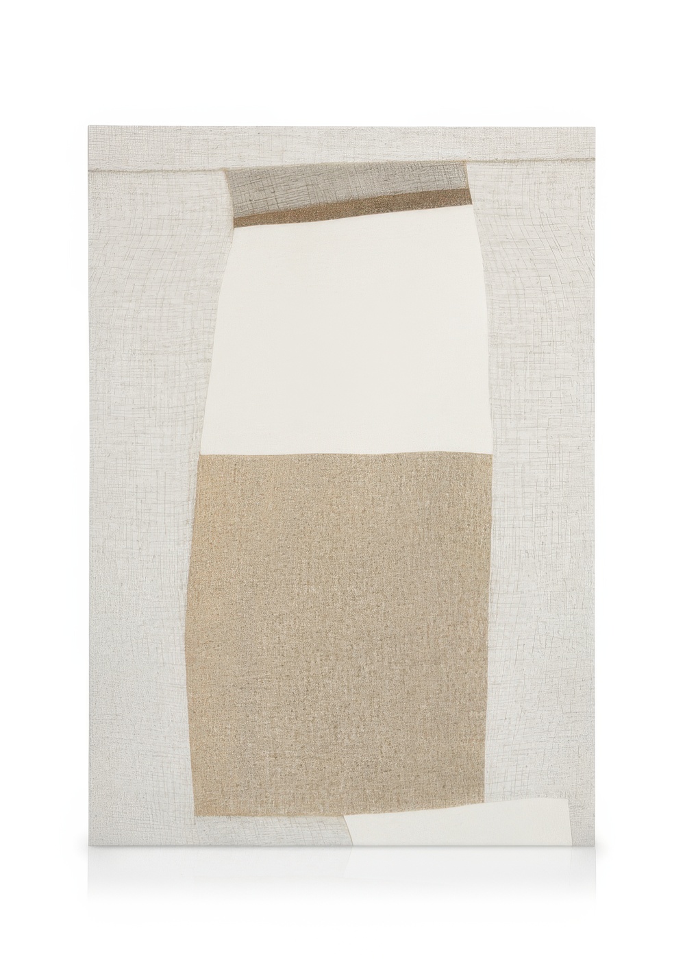 Textile Patchwork No1 - Tela Abstrata em Tons Neutros | Desenio.pt