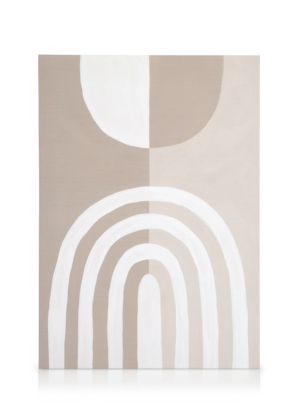 Toile Textured Arches – Art abstrait avec arc beige et blanc