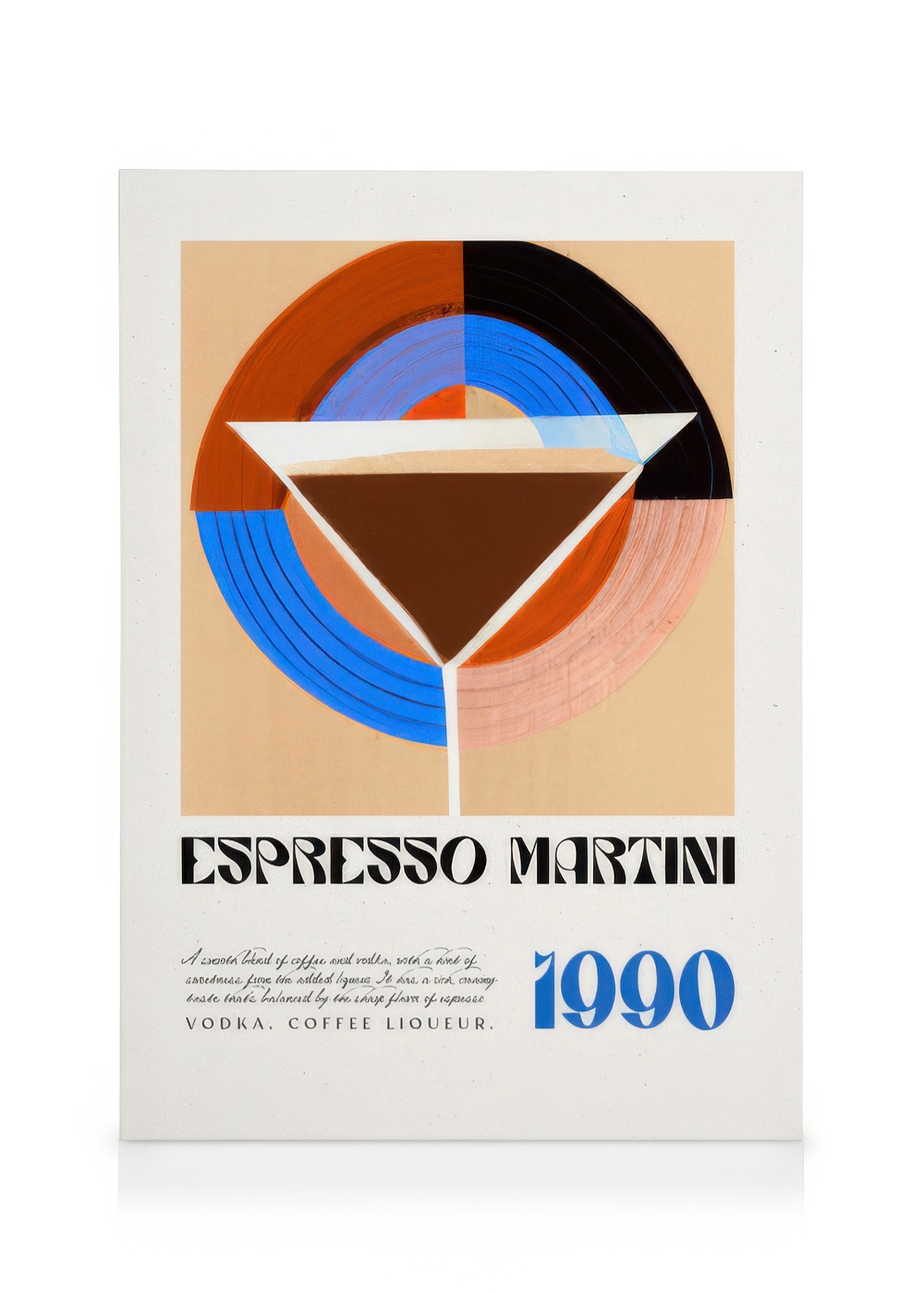 Toile Espresso Martini – Recette graphique cocktail moderne