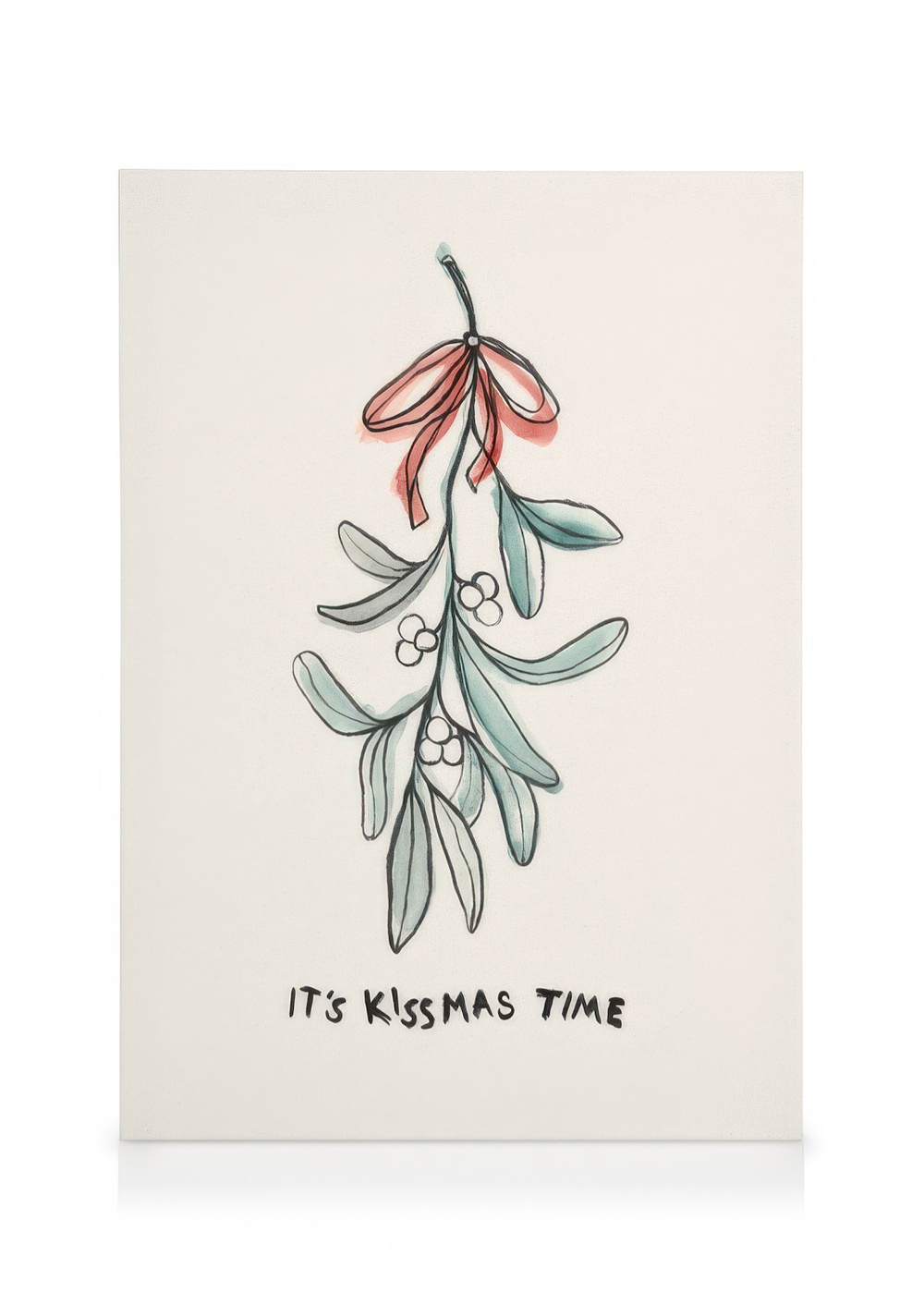 It's Kissmas Time Canvas Print – Holiday Poster Print | Desenio