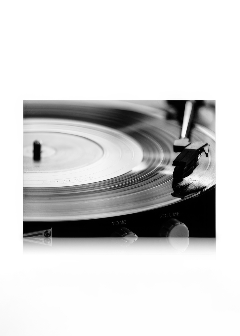 Toile musique noir et blanc platine vinyle – Décoration murale ...