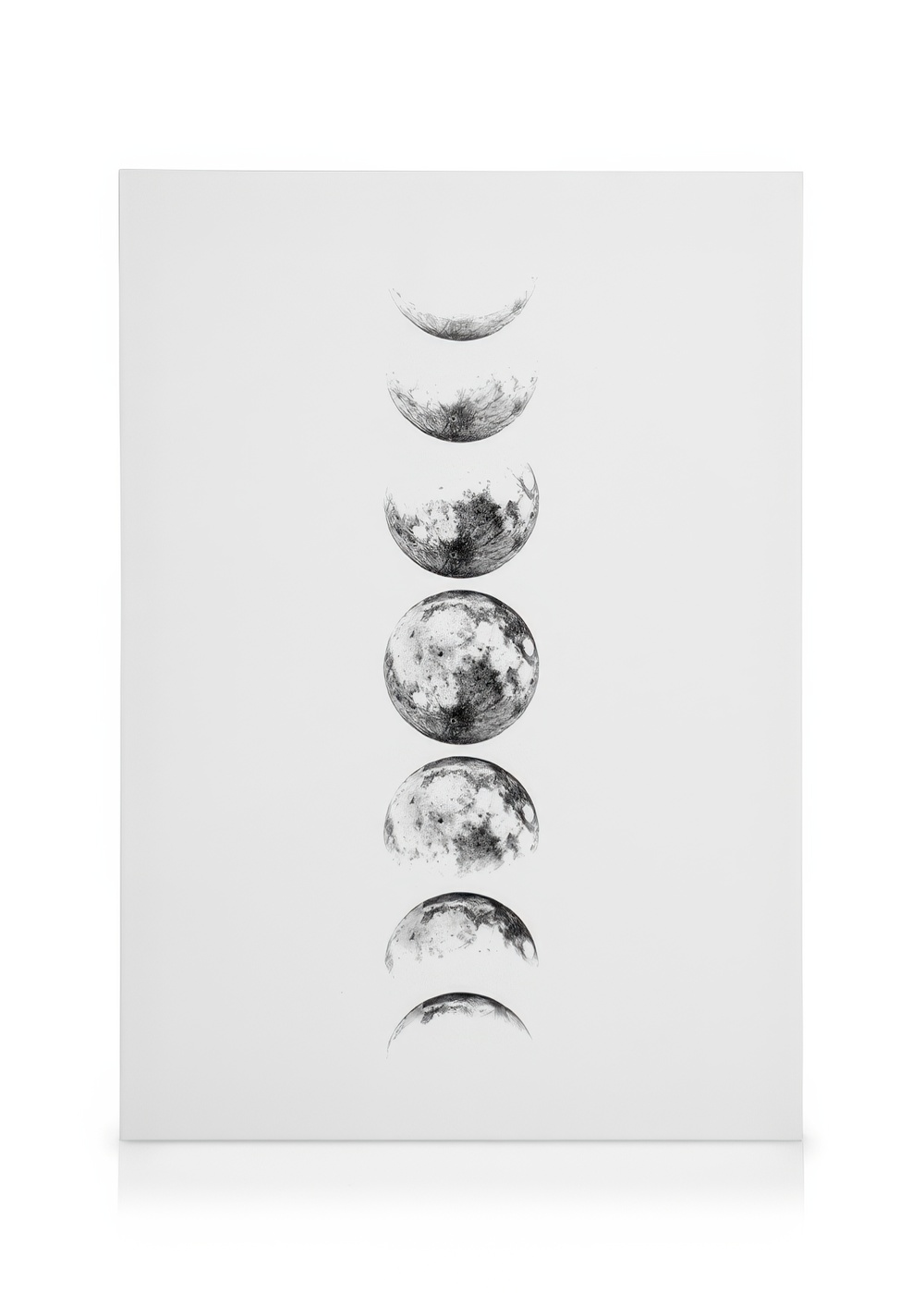 Moon Phase Grey Toile - Phases Lunaires Minimalistes | Desenio CH
