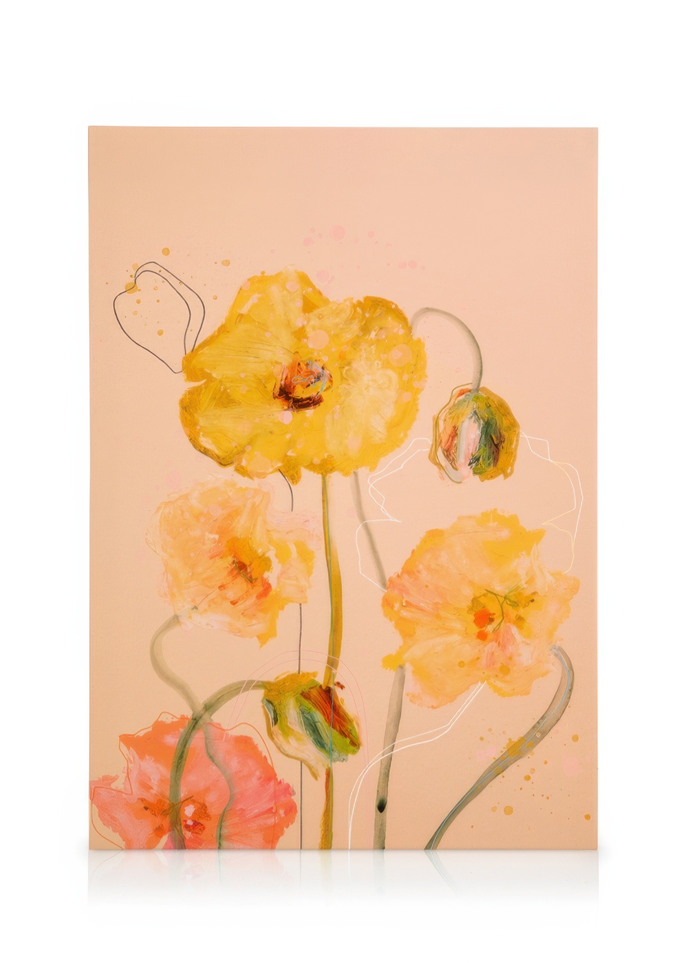 Leigh Viner - Poppy Peach Toile florale | Desenio CA