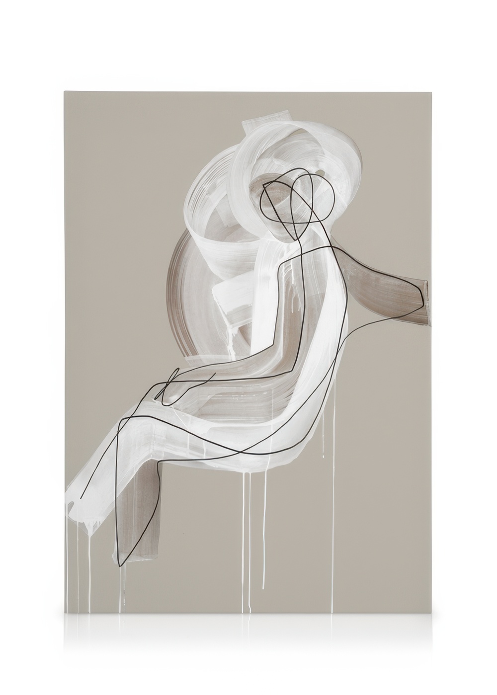Peytil - Cappuccino Canvas Print | Modern Abstract Wall Art | Desenio UK