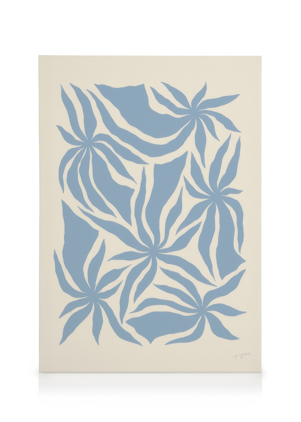 Hanna KL - Denim Palm Trees canvas kunstwerk | Desenio BE