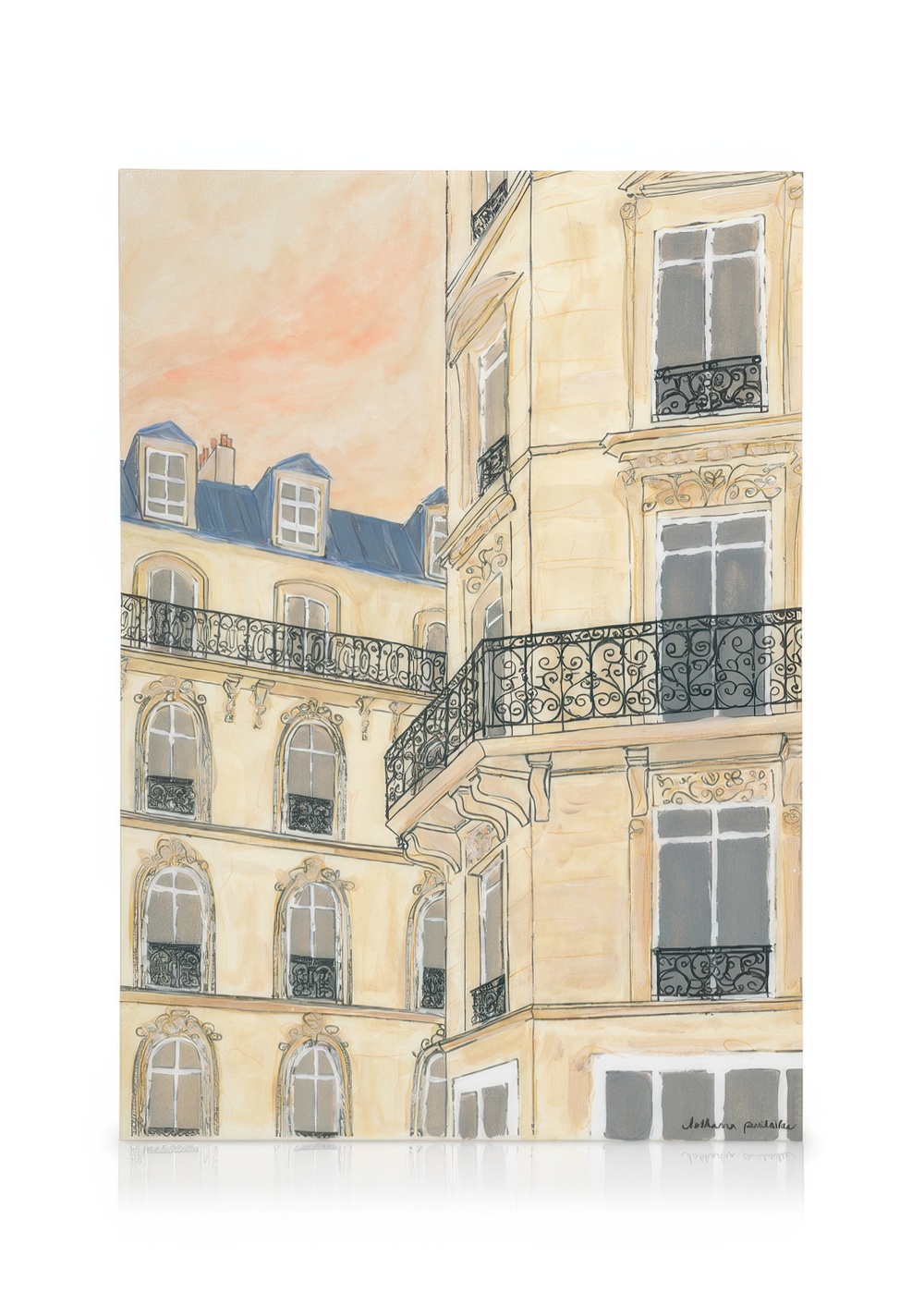 Toile Golden Hour Building – Belle architecture urbaine | Desenio