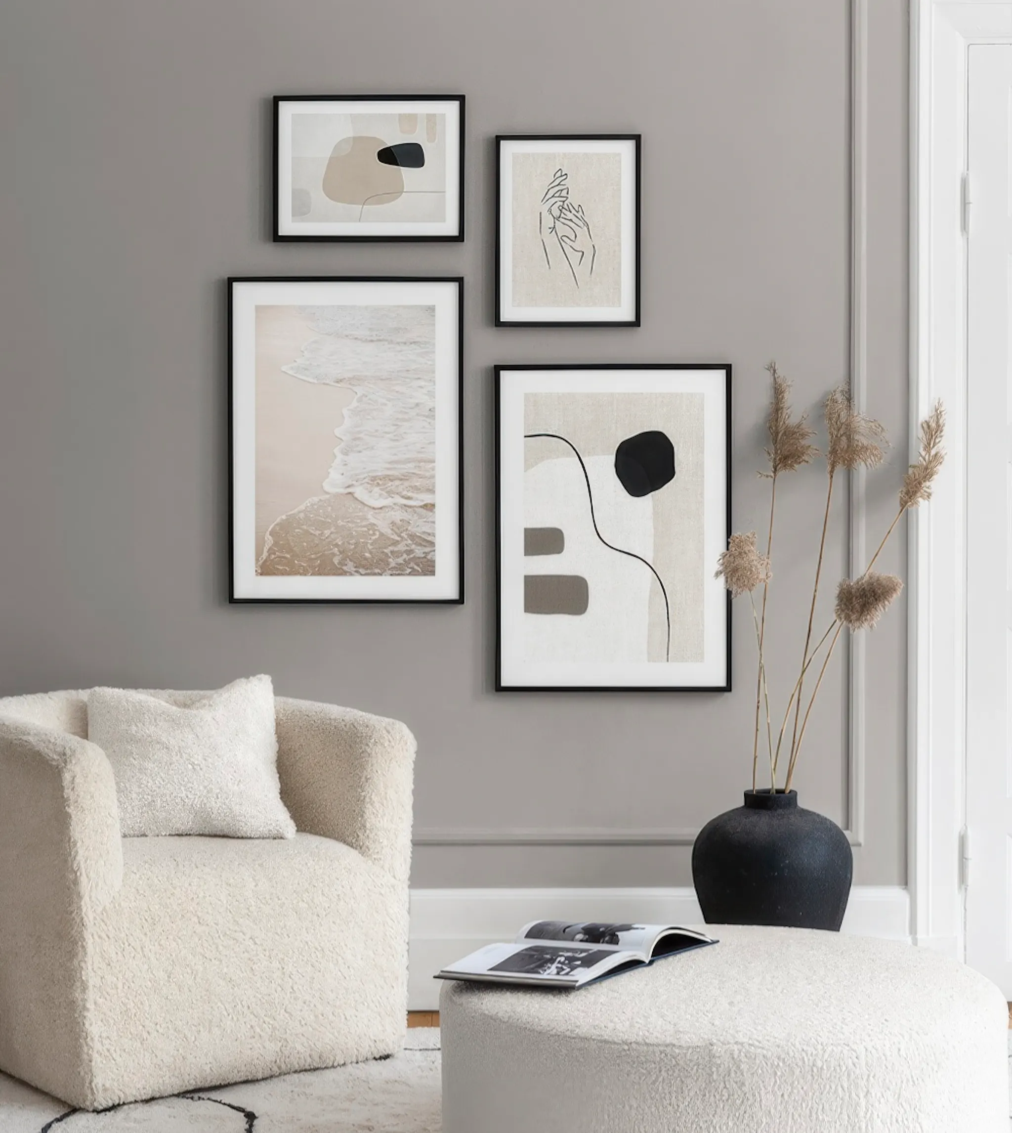 Grey Abstract Gallery Wall – Modern Print & Poster Set | Desenio