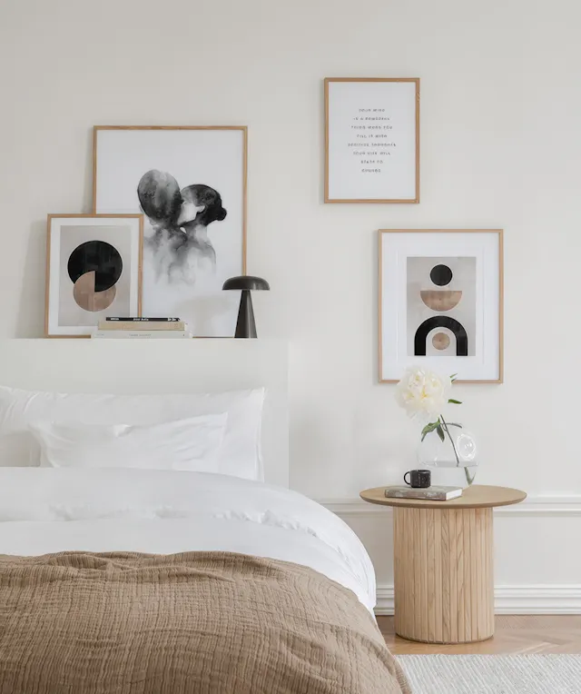 Less Is More Bedroom Wall Print – Modern Poster Set | Desenio