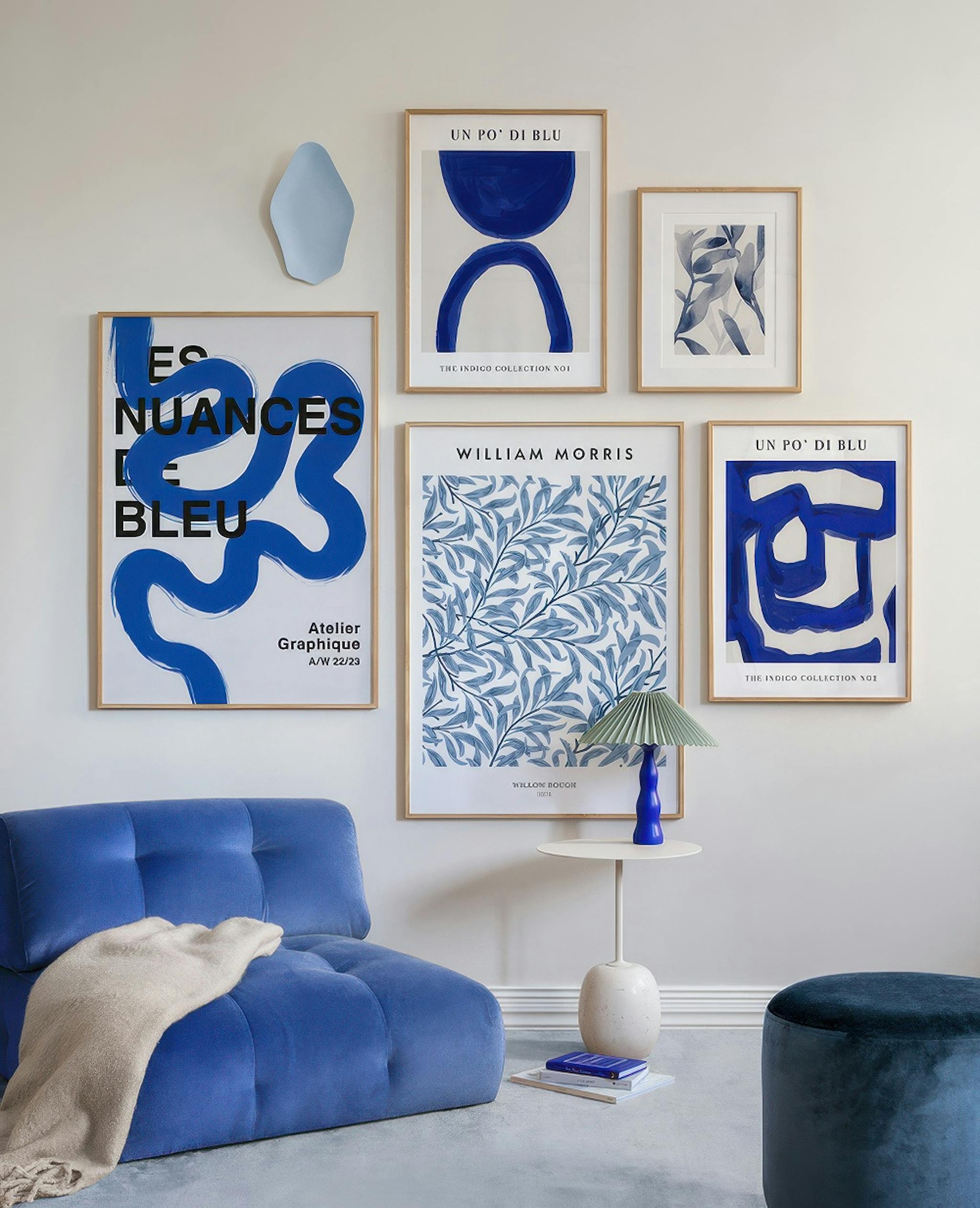 Affiche Blue Art – Décoration murale moderne en bleu | Desenio