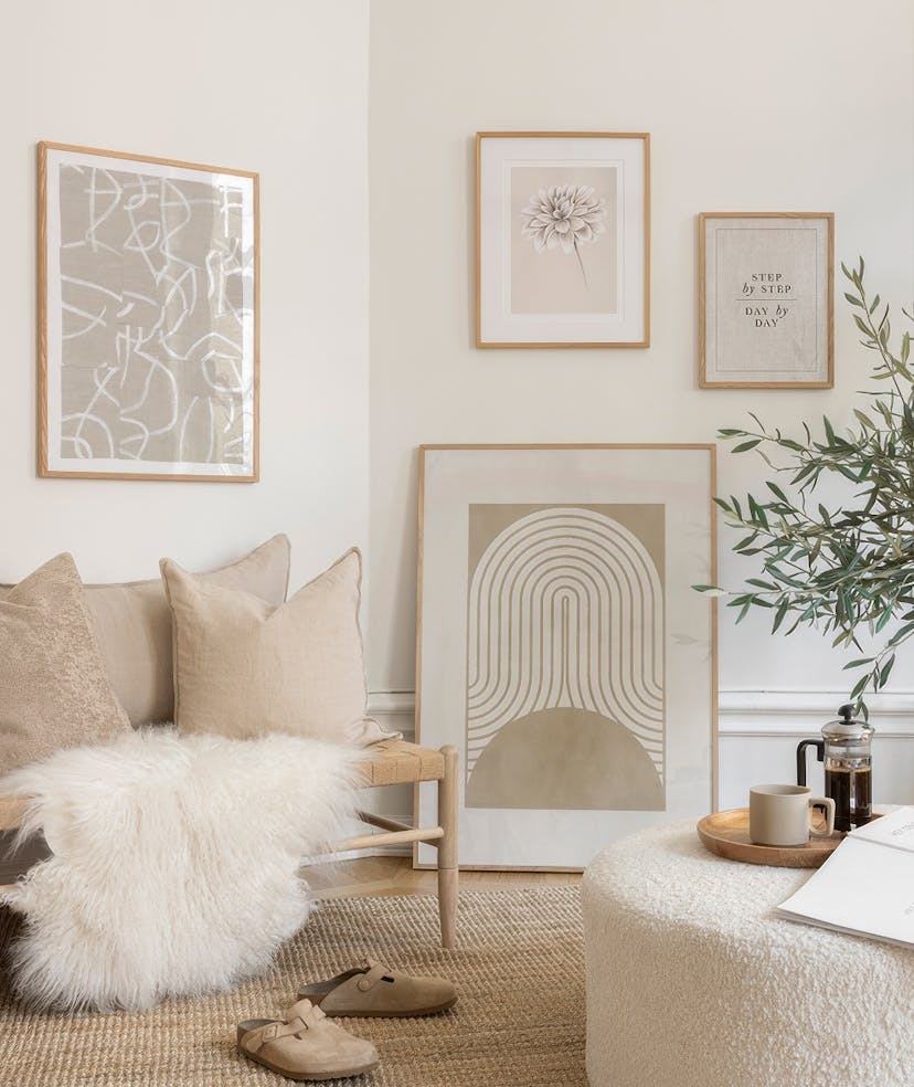Step By Step Gallery Wall – Beige Print & Poster Set | Desenio