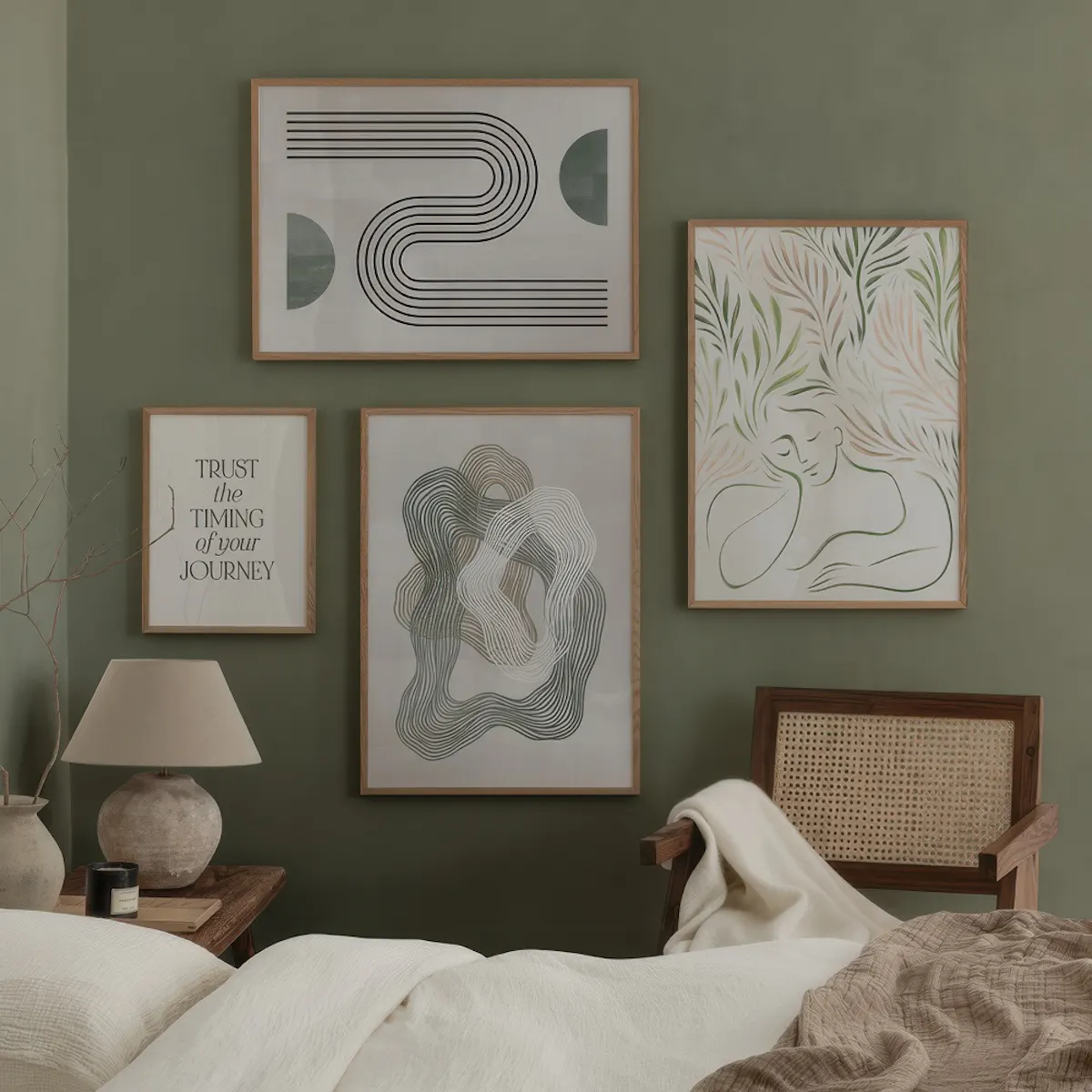 Affiche et toile Green Lines – décoration murale apaisante | desenio.fr