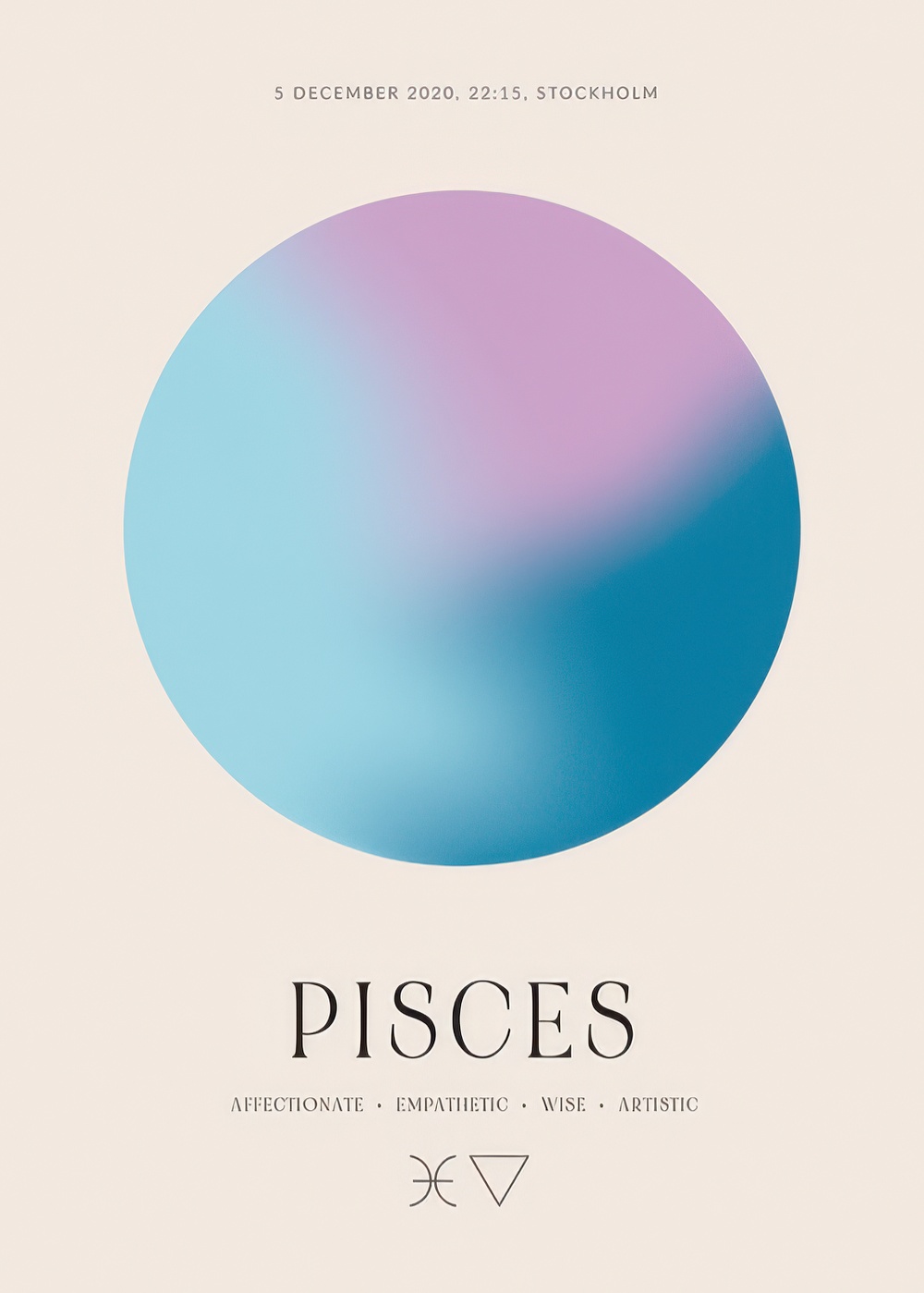 Aura Energy Pisces Personal Poster - Zodiac Art | Desenio CA