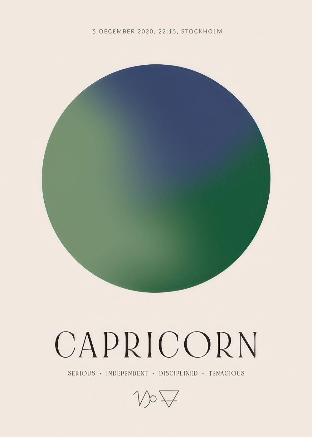 Aura Energy Capricorn Personal Poster – Personalised Star Sign Print ...