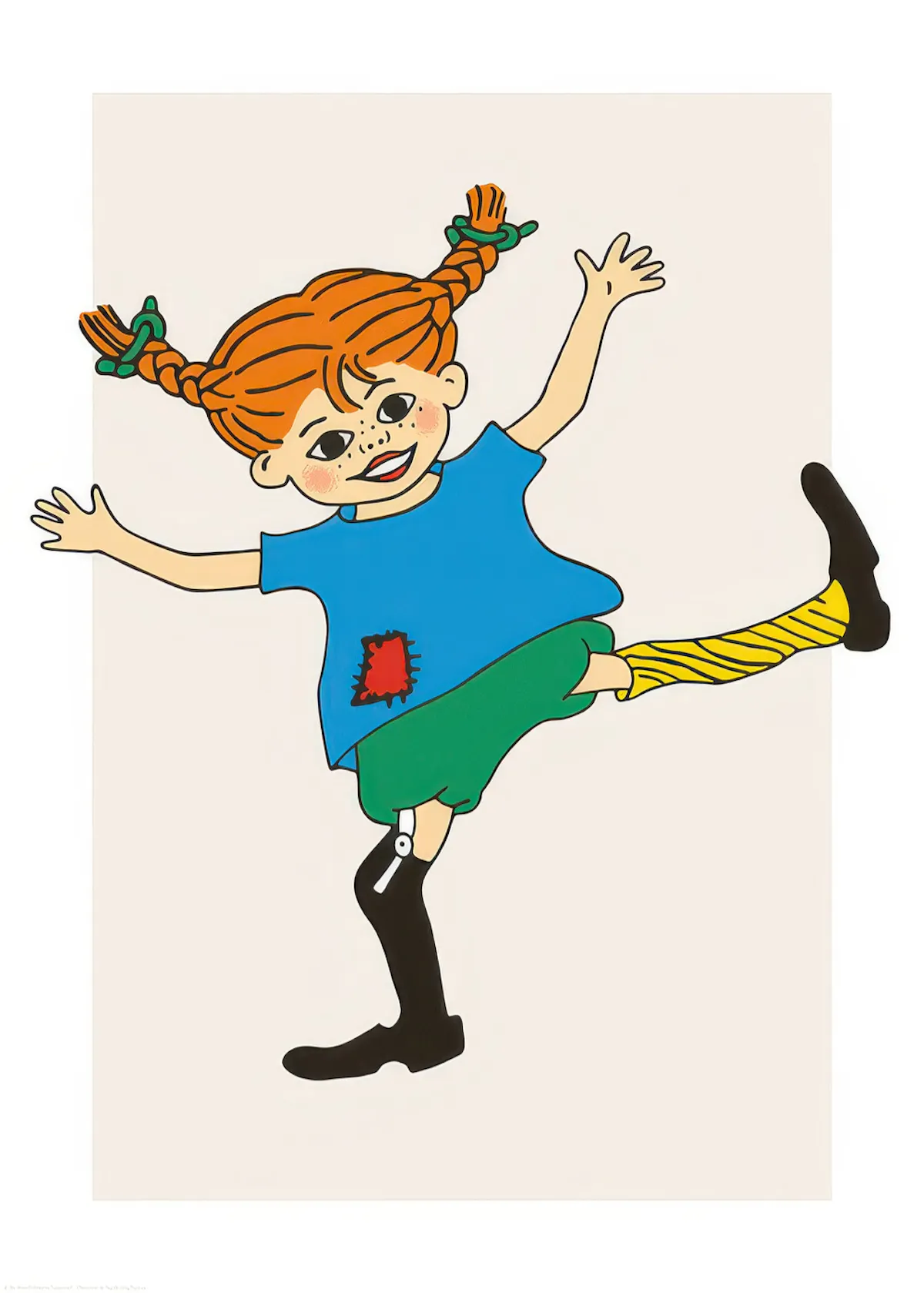 Pippi Longstocking Riding Print – Children's Poster | Desenio