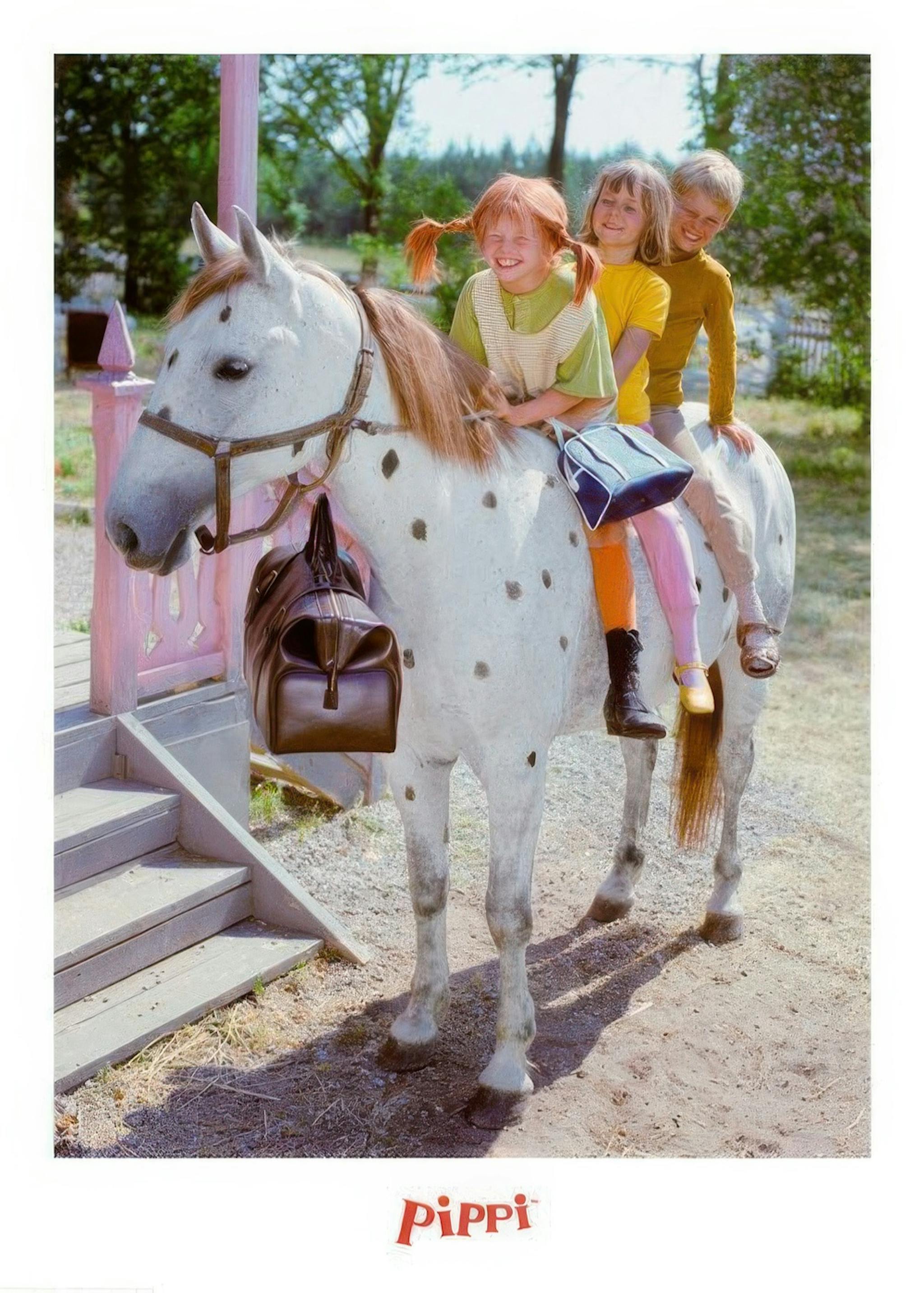 Pippi Longstocking on the Horse Plakat
