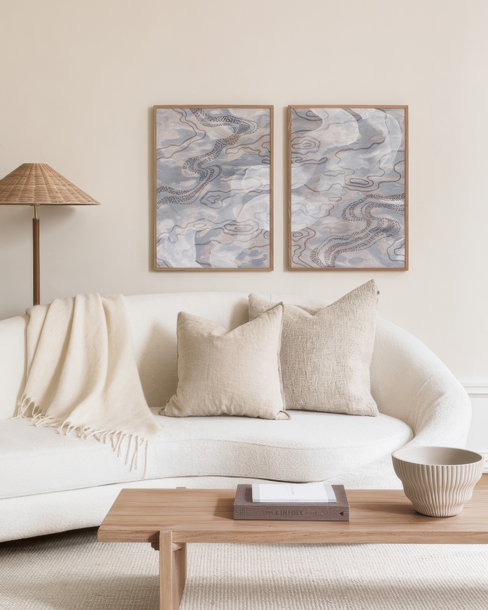 Beige Pattern Duo Postersets