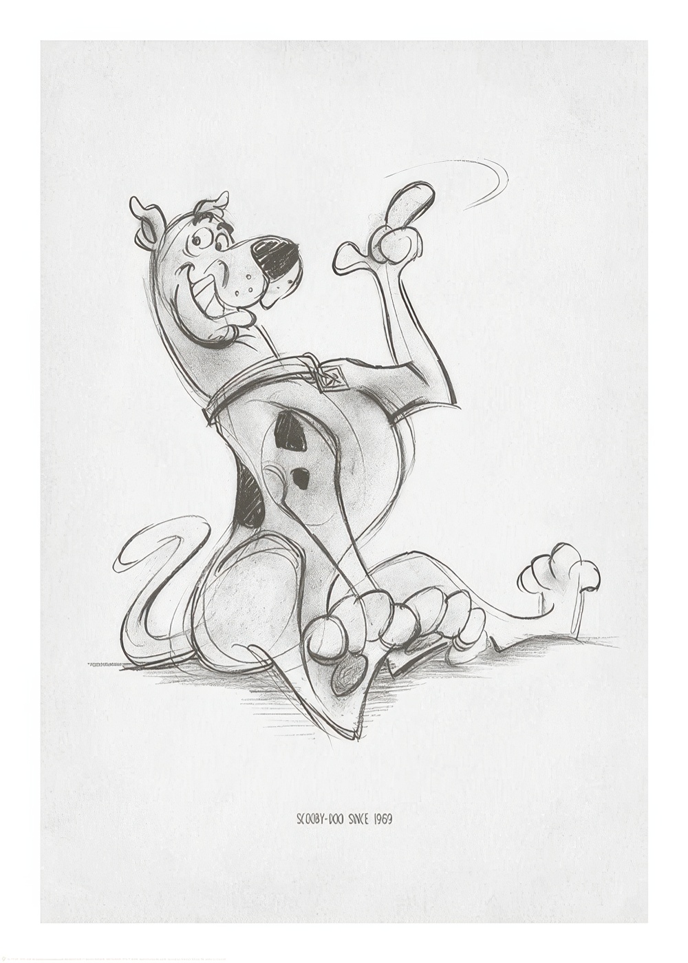 Scooby-Doo™ Sketch Print – Cartoon Art Poster | Desenio