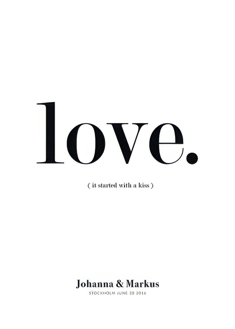 It Started With A Kiss – Personalised Love Poster | Desenio