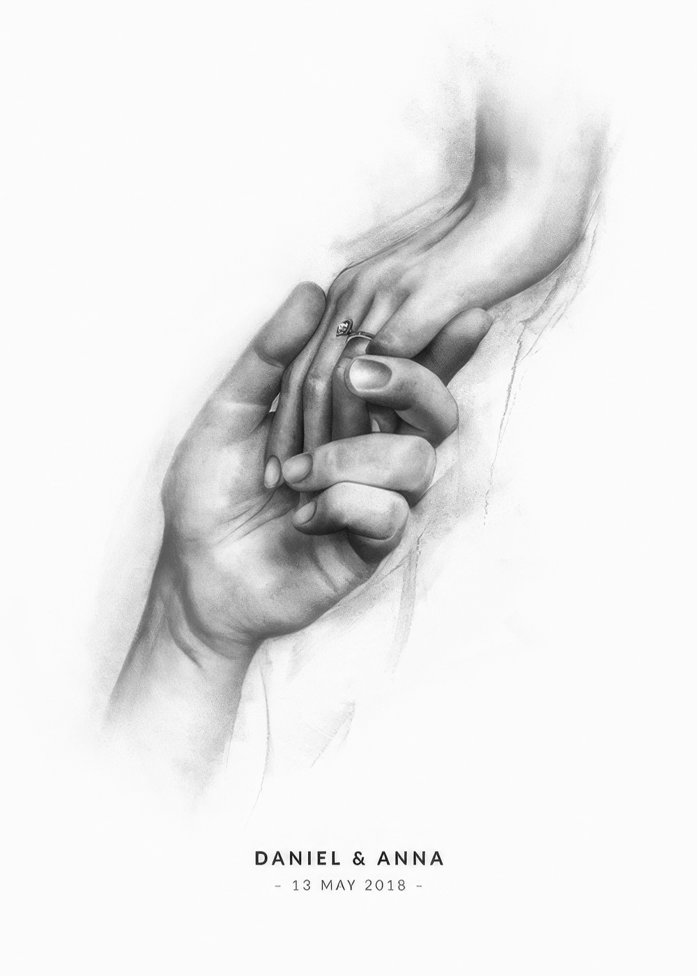 Take My Hand – Personlig plakat med hender | Desenio NO