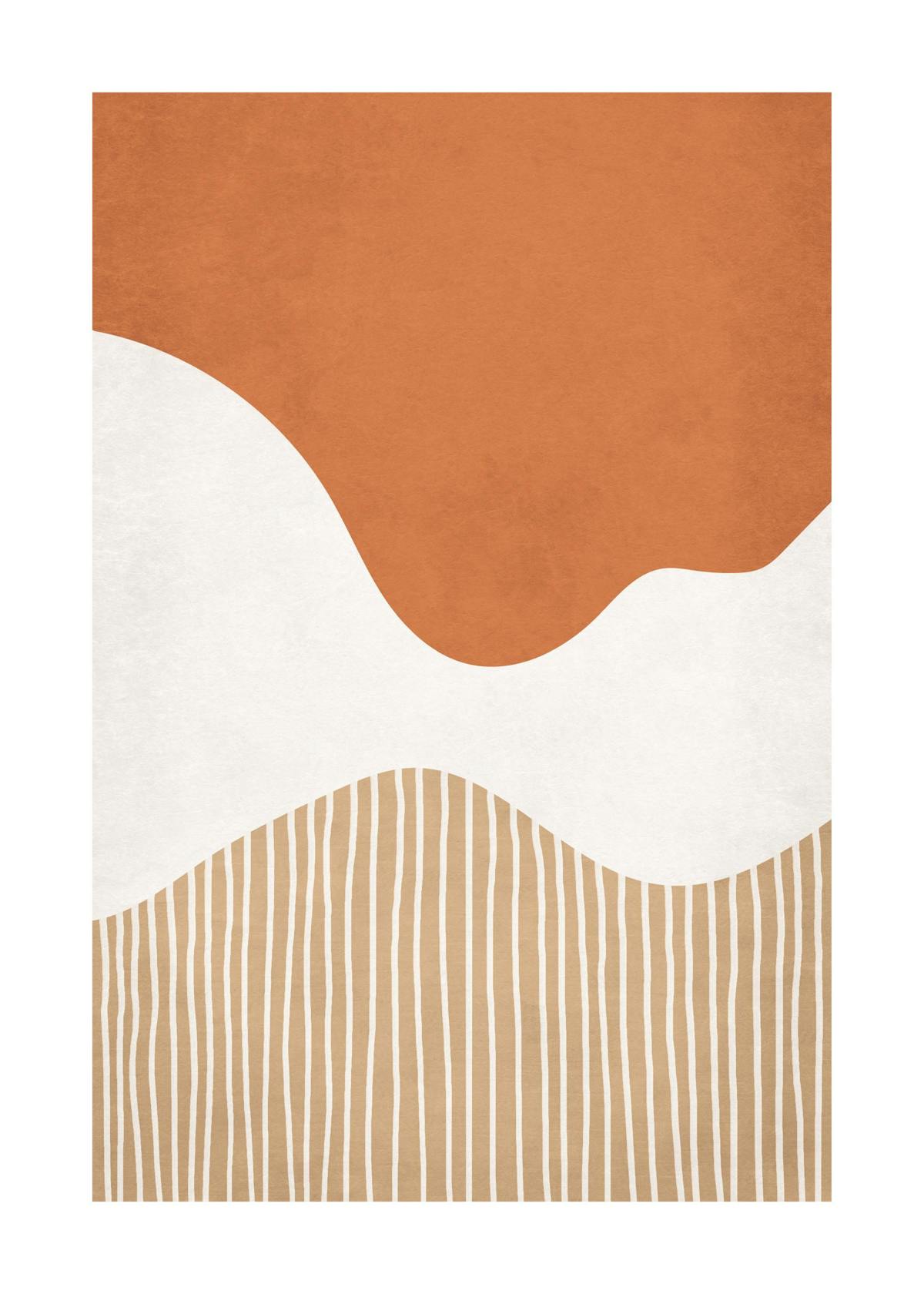 Warm Shapes No2 Poster – Arte Abstrata em Tons de Bege | desenio.pt