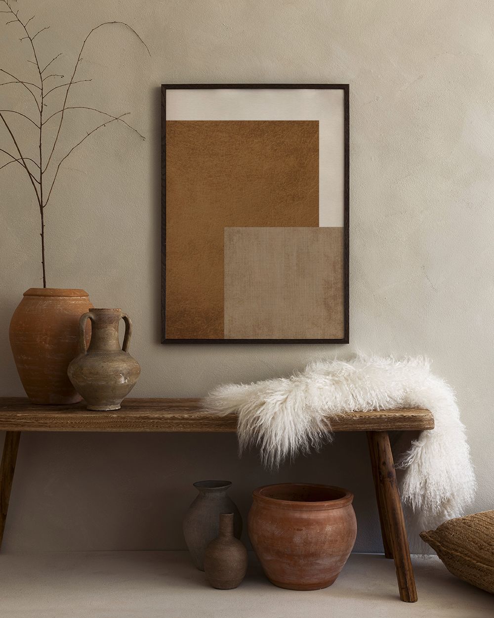 Rustic Geometry No2 Poster