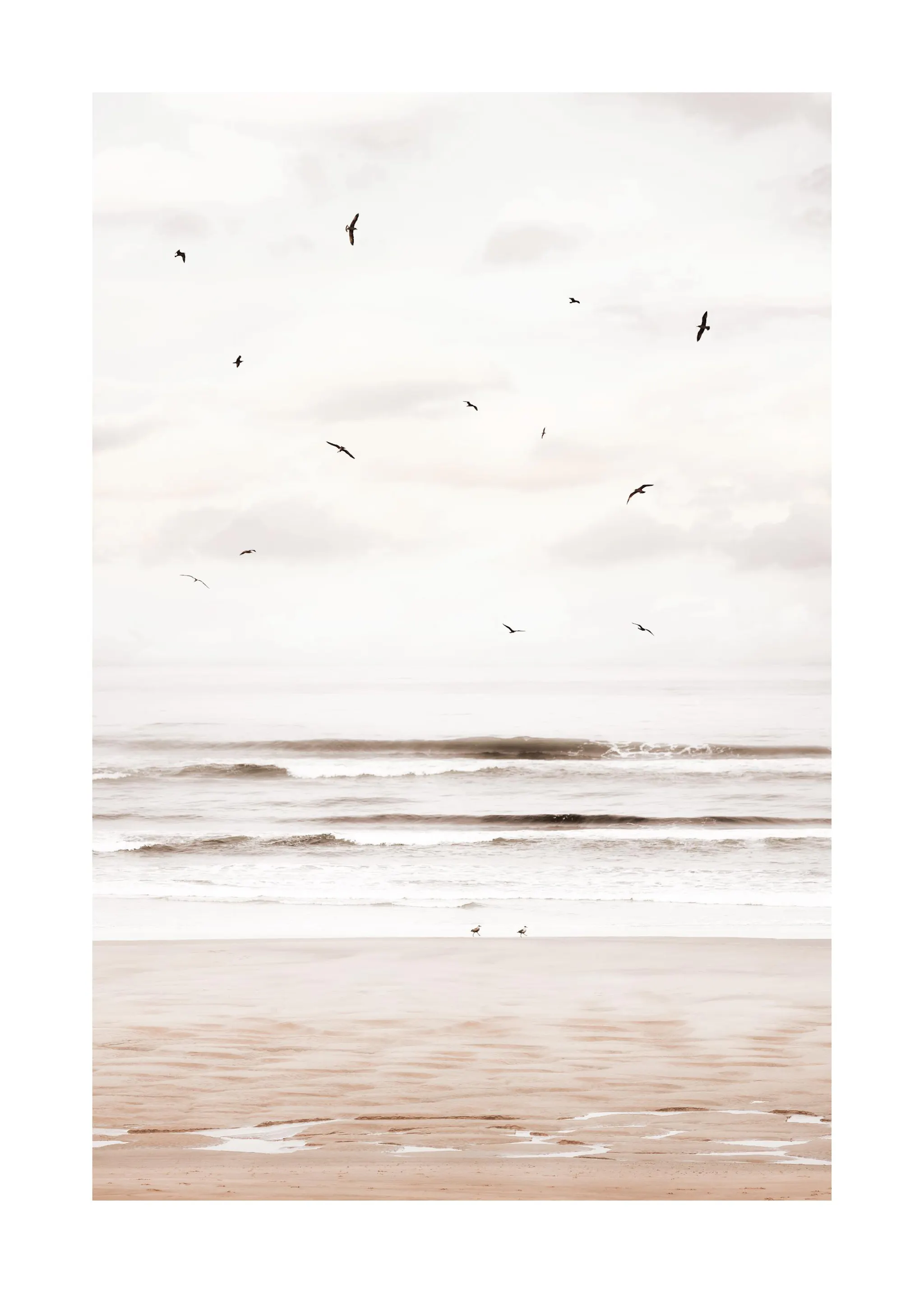 Flying Birds Print – Cloudy Sky Wall Art Poster | Desenio