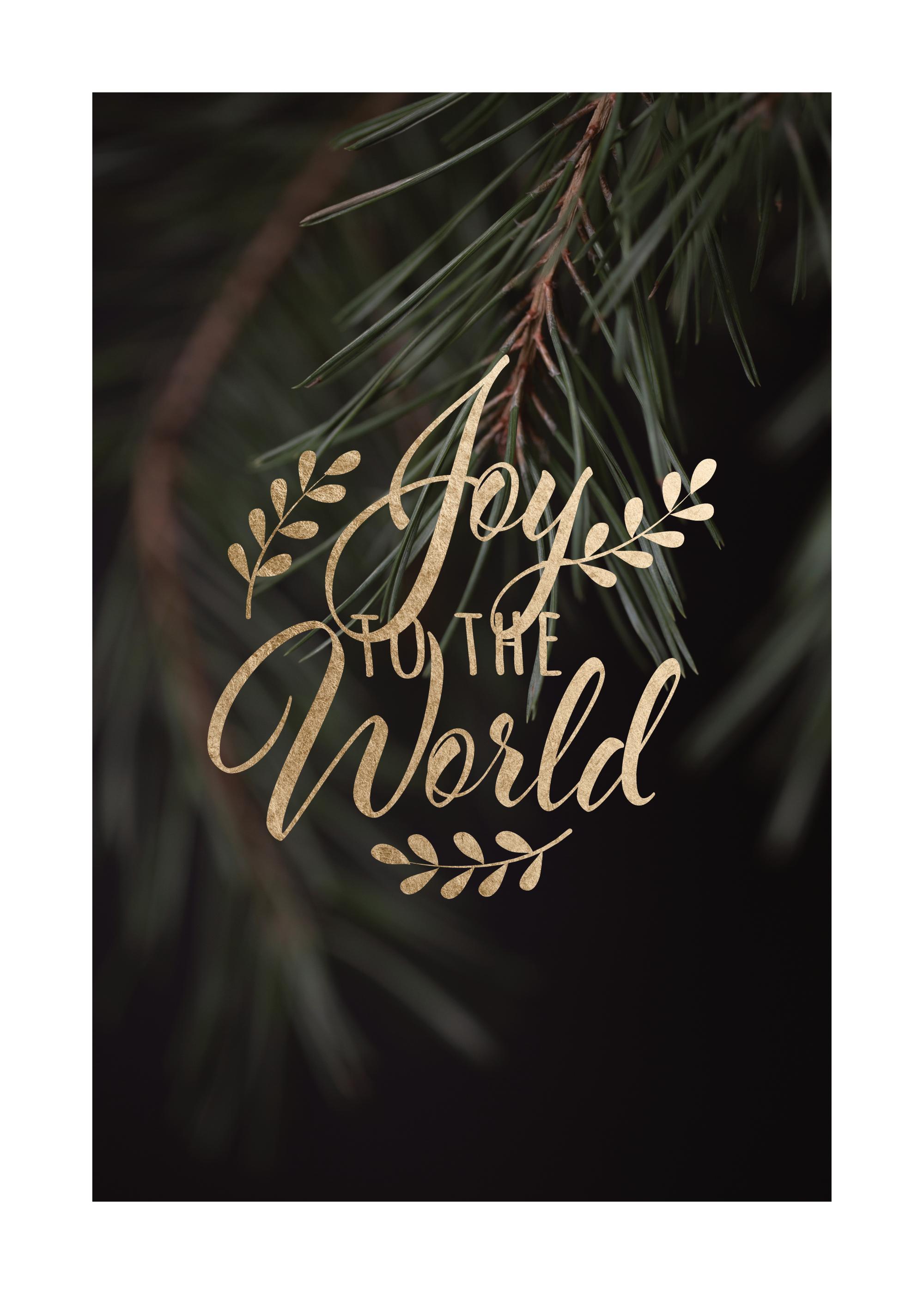 Joy to the World Poster – Decorazione Natalizia Elegante | Desenio IT
