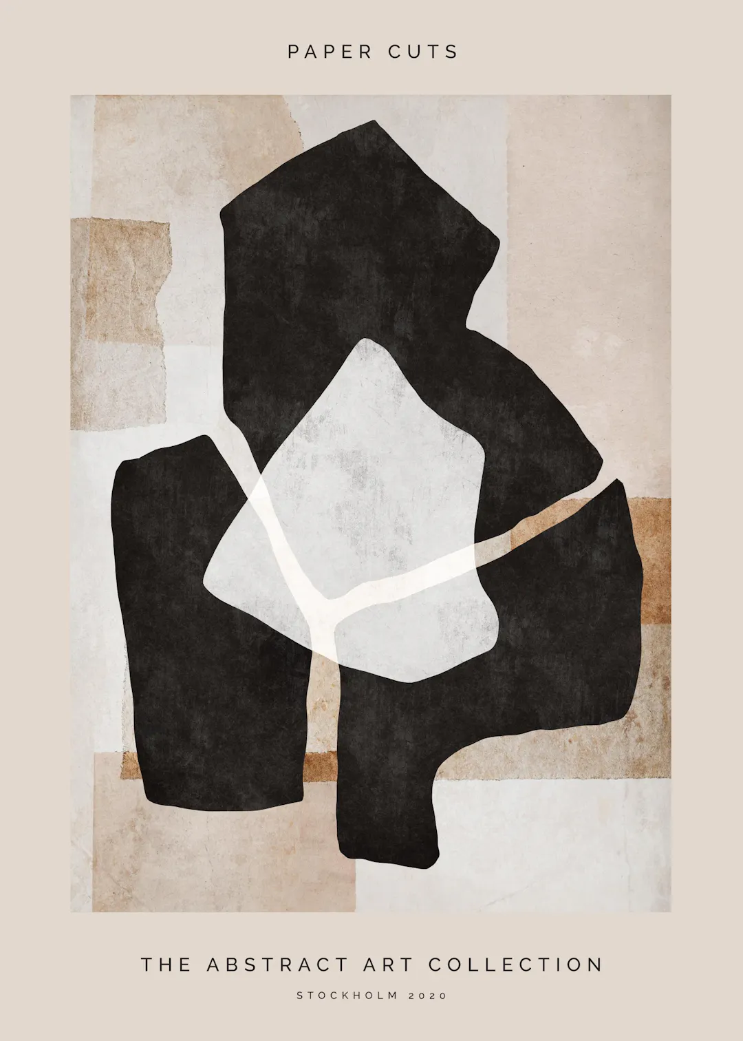 Tactile Pattern Print Poster – Abstract Beige Wall Art | Desenio