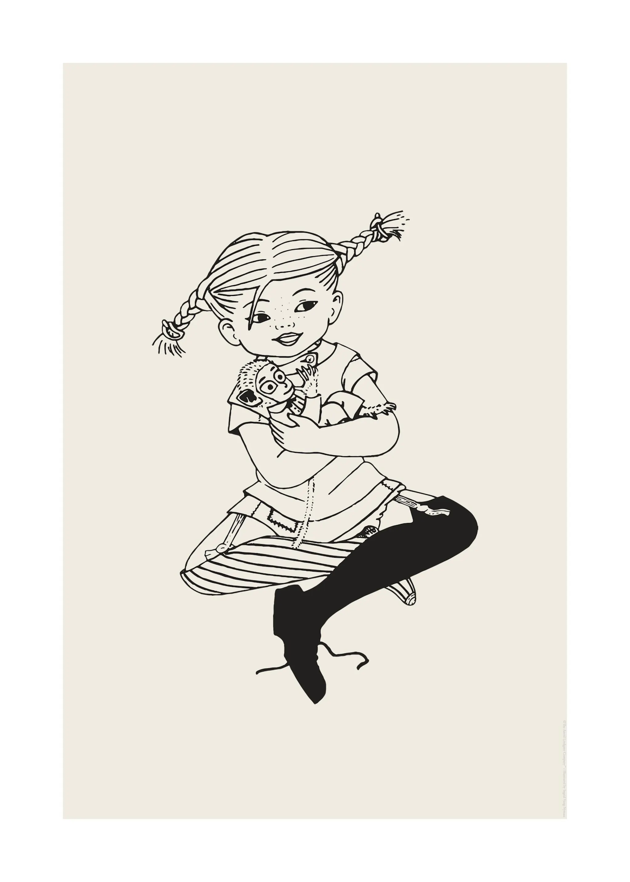 Pippi Longstocking Print – Kids Poster Art | Desenio