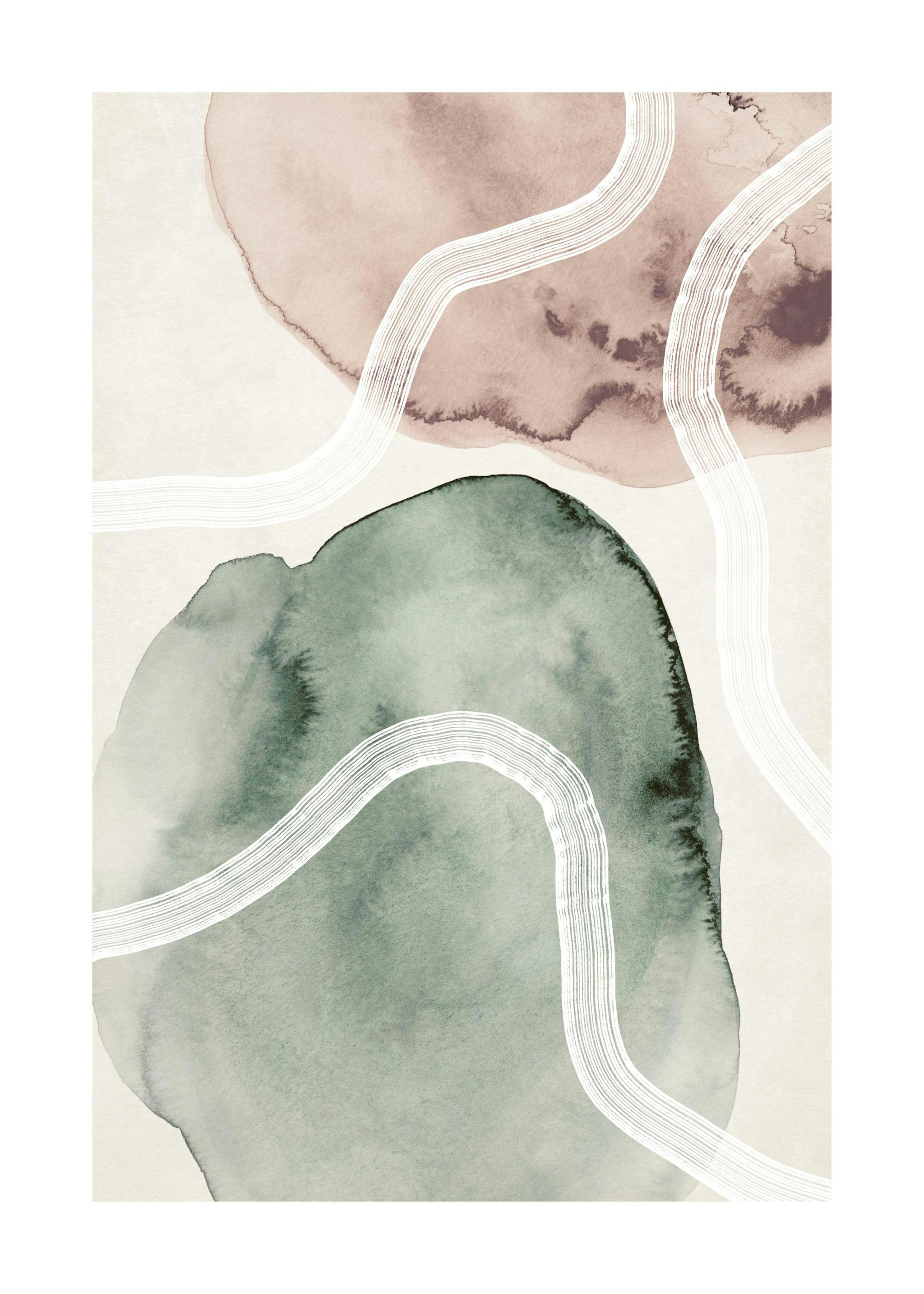 Sheer Shapes No2 Poster – Abstrakt konst i pastell | Desenio