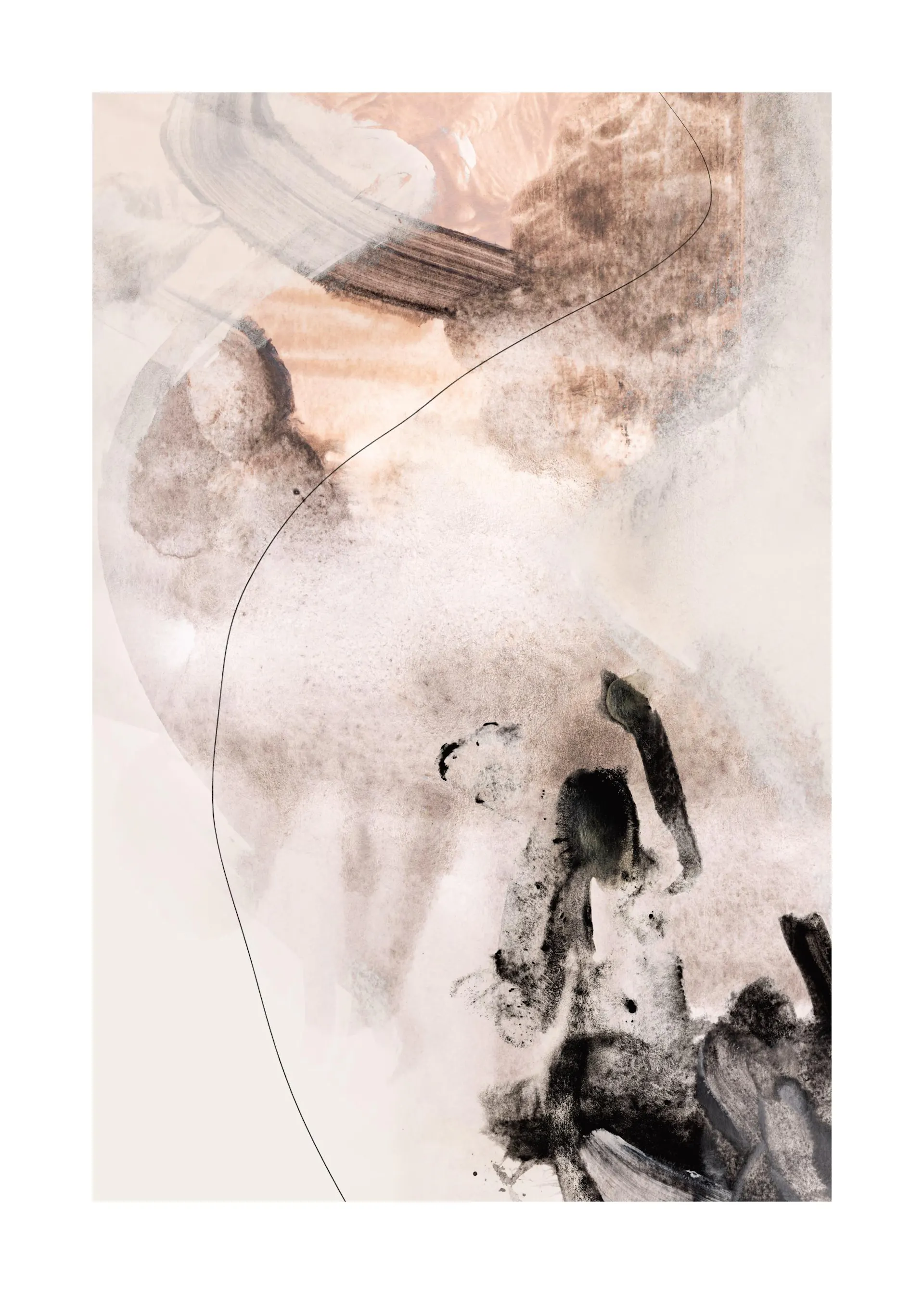 Neutral Watercolor No2 Poster - Beige acquerello - desenio.it