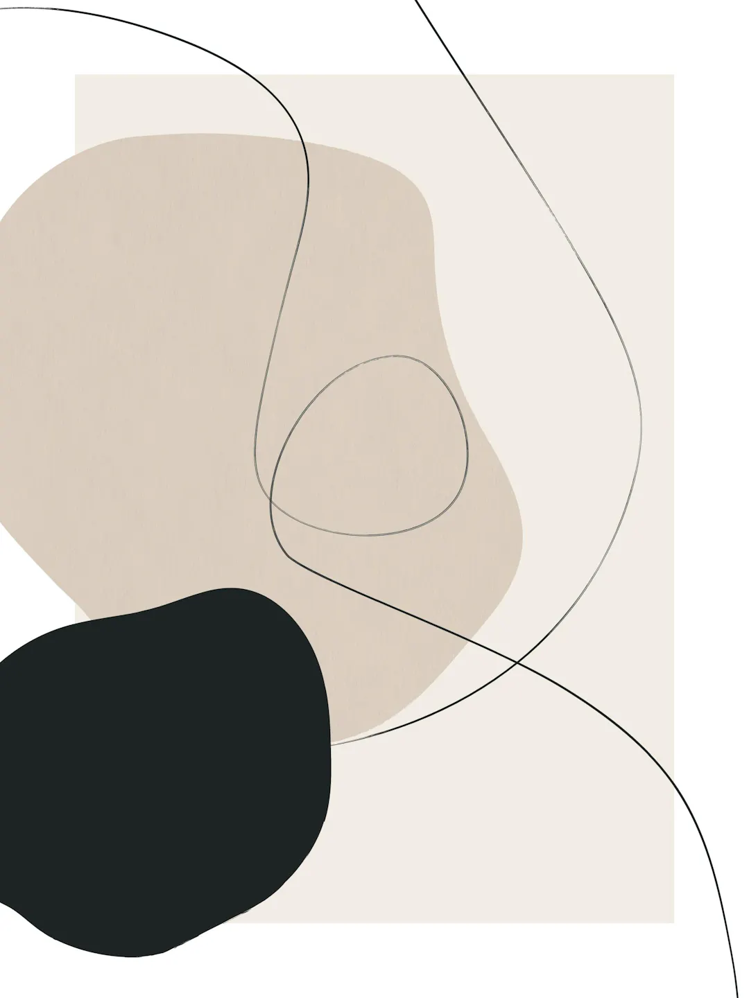 Soft Vibes Print – Abstract Poster Art for a Calming Bedroom | Desenio