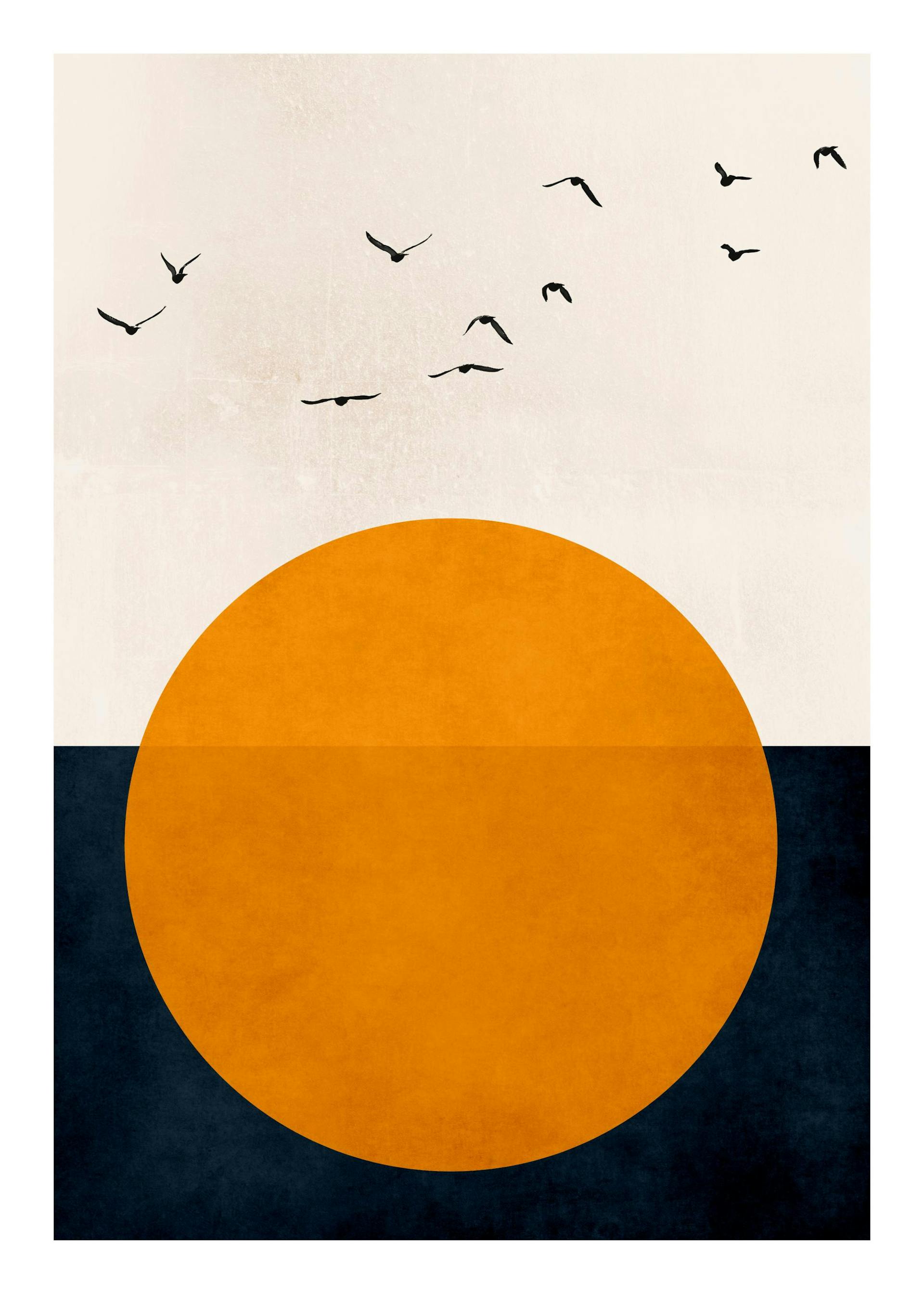 Jazzberry Blue Minimal Solar System Print – Modern Poster | Desenio
