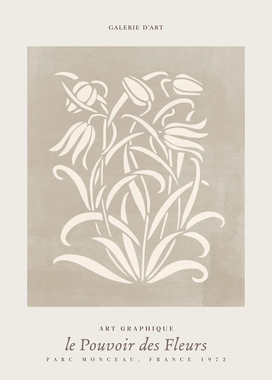 Linocut Exhibition Print – Botanical Poster | Desenio UK