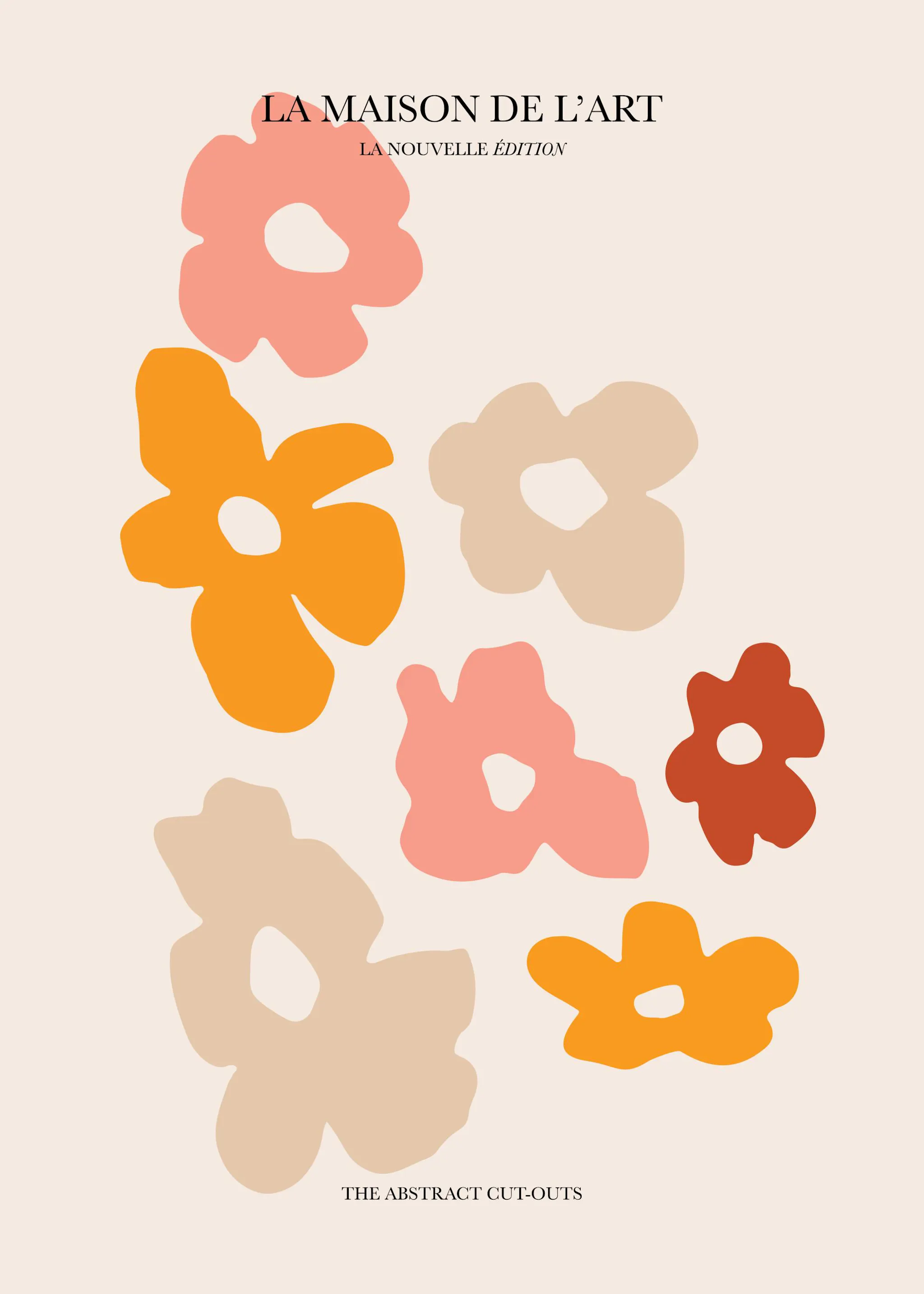Retro Shapes No1 Poster - Orange and pink - desenio.com