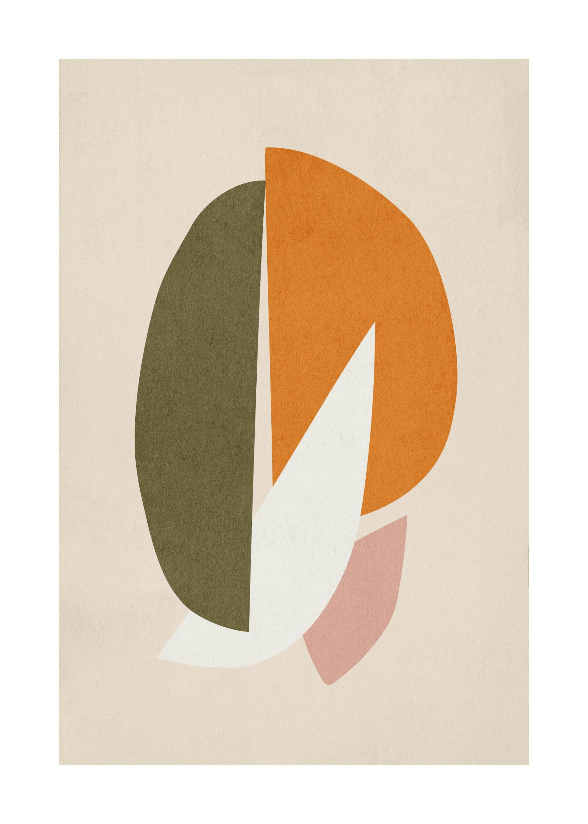 Warm Shapes No2 Poster – Arte Abstrata em Tons de Bege | desenio.pt