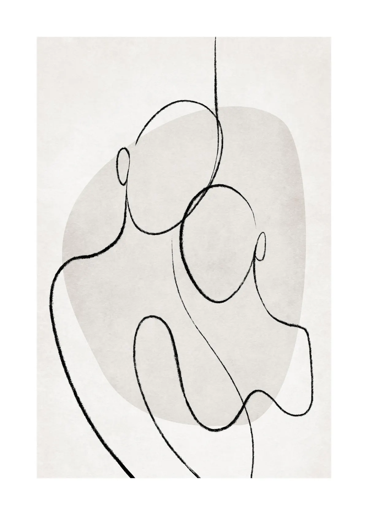 Female Sketch Forms No1 Print – Minimalist Poster Art