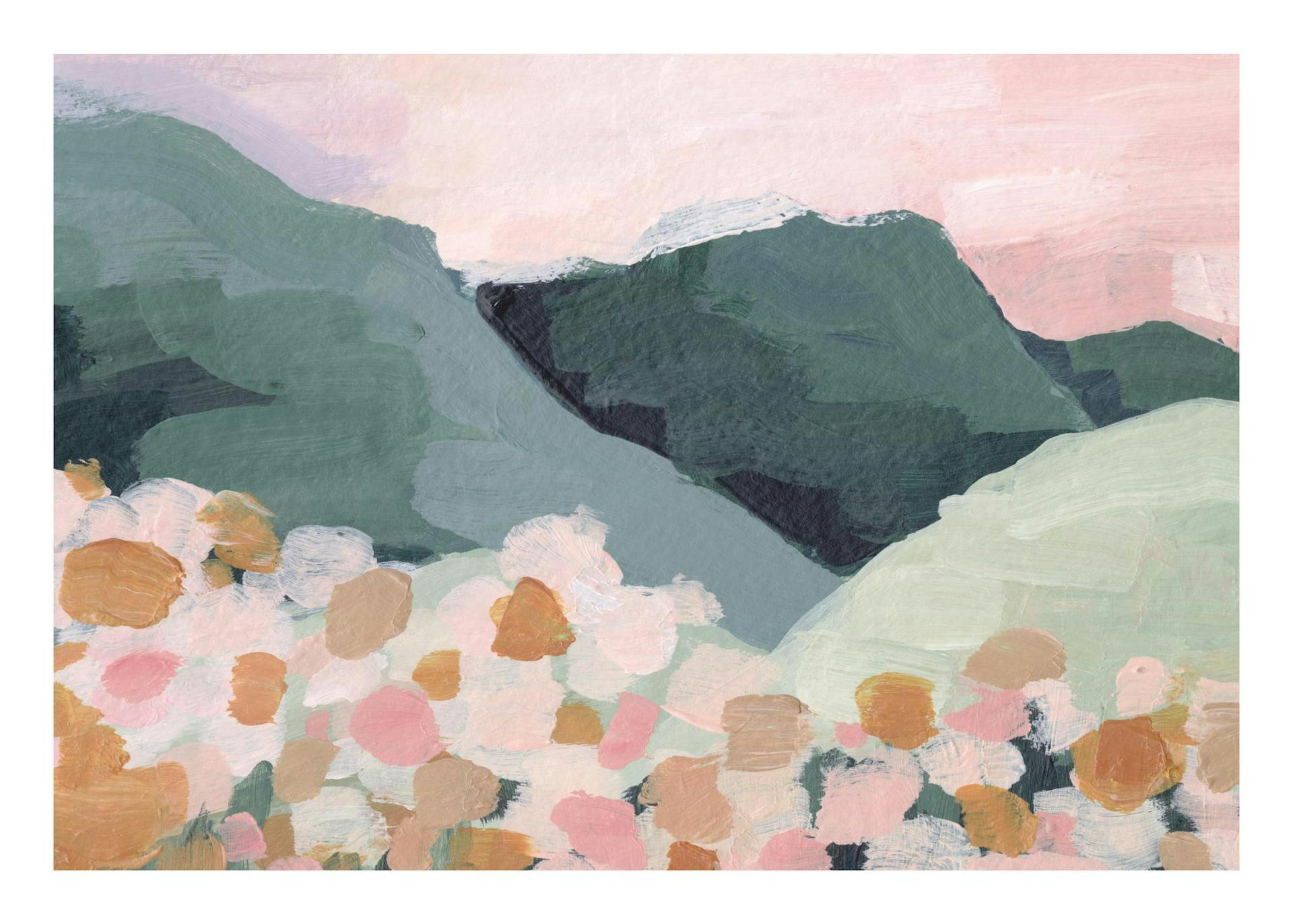 Affiche Doves of Love – Colombe blanche et fleur de paix | desenio.fr