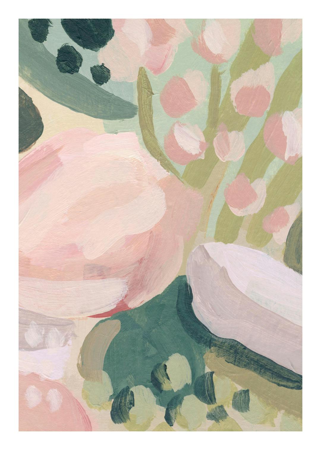 Botanique Print – Botanical Poster in Pink & Green | Desenio UK