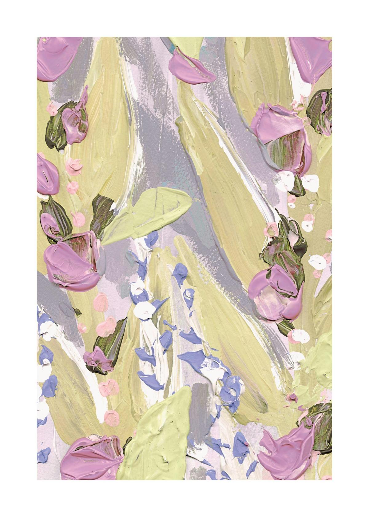 Floral Painting No1 Plakat – Lilla Blomsterkunst