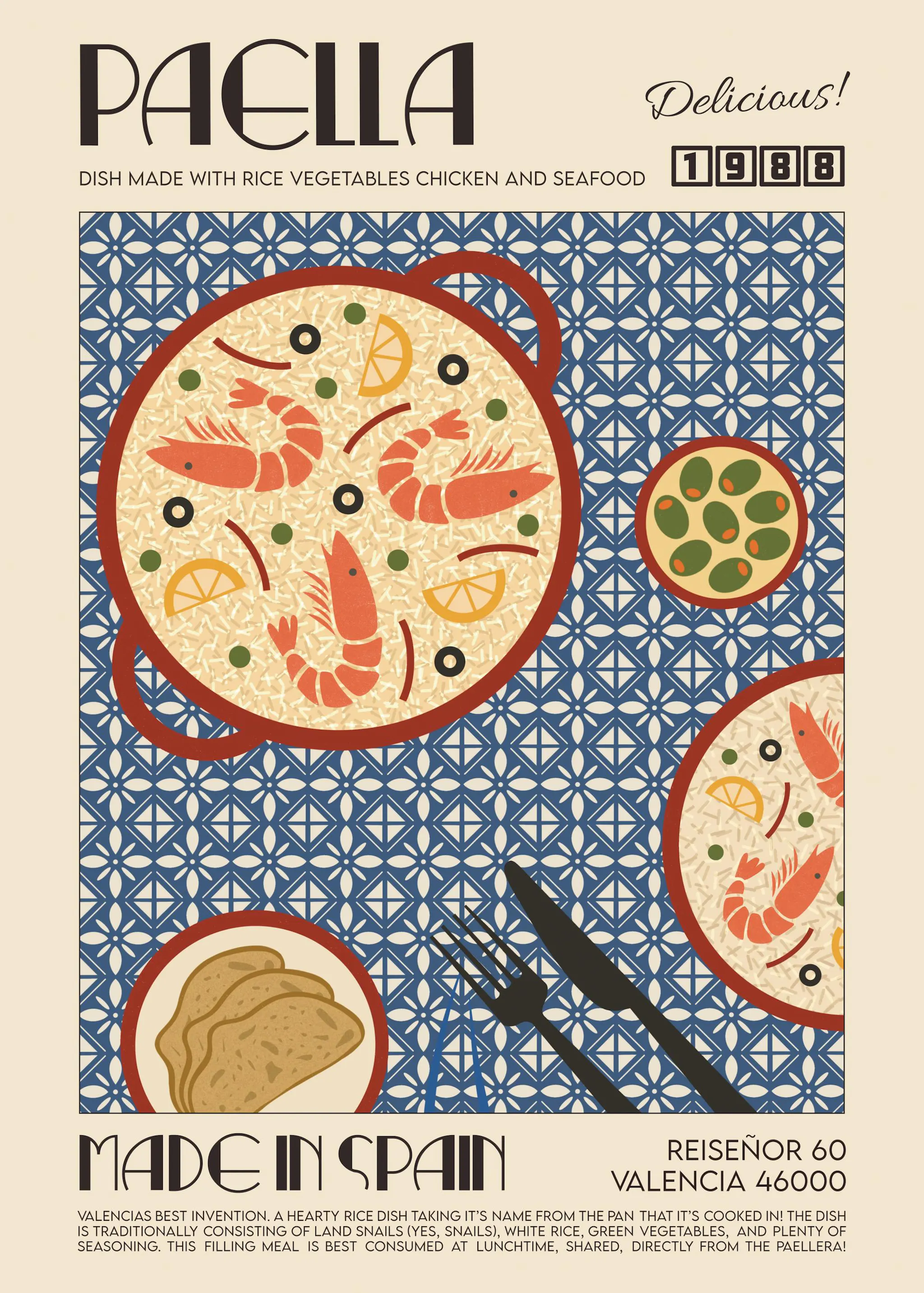 Affiche Negroni par Marco Marella – Art mural apéritif italien