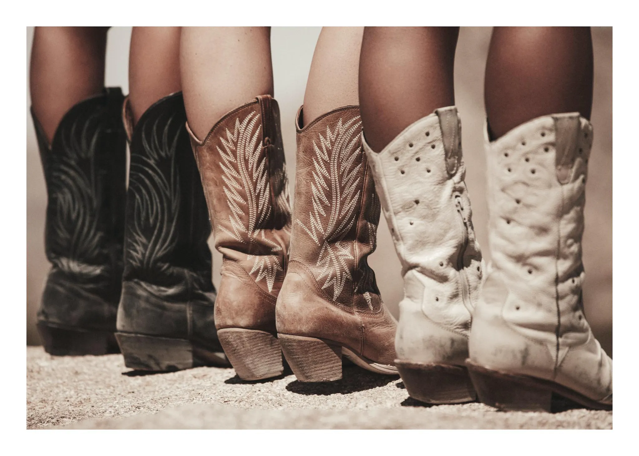 Poppies in Cowboy Boots Print