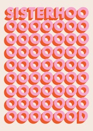 Pink Sisterhood Print Bold Feminist Poster Desenio