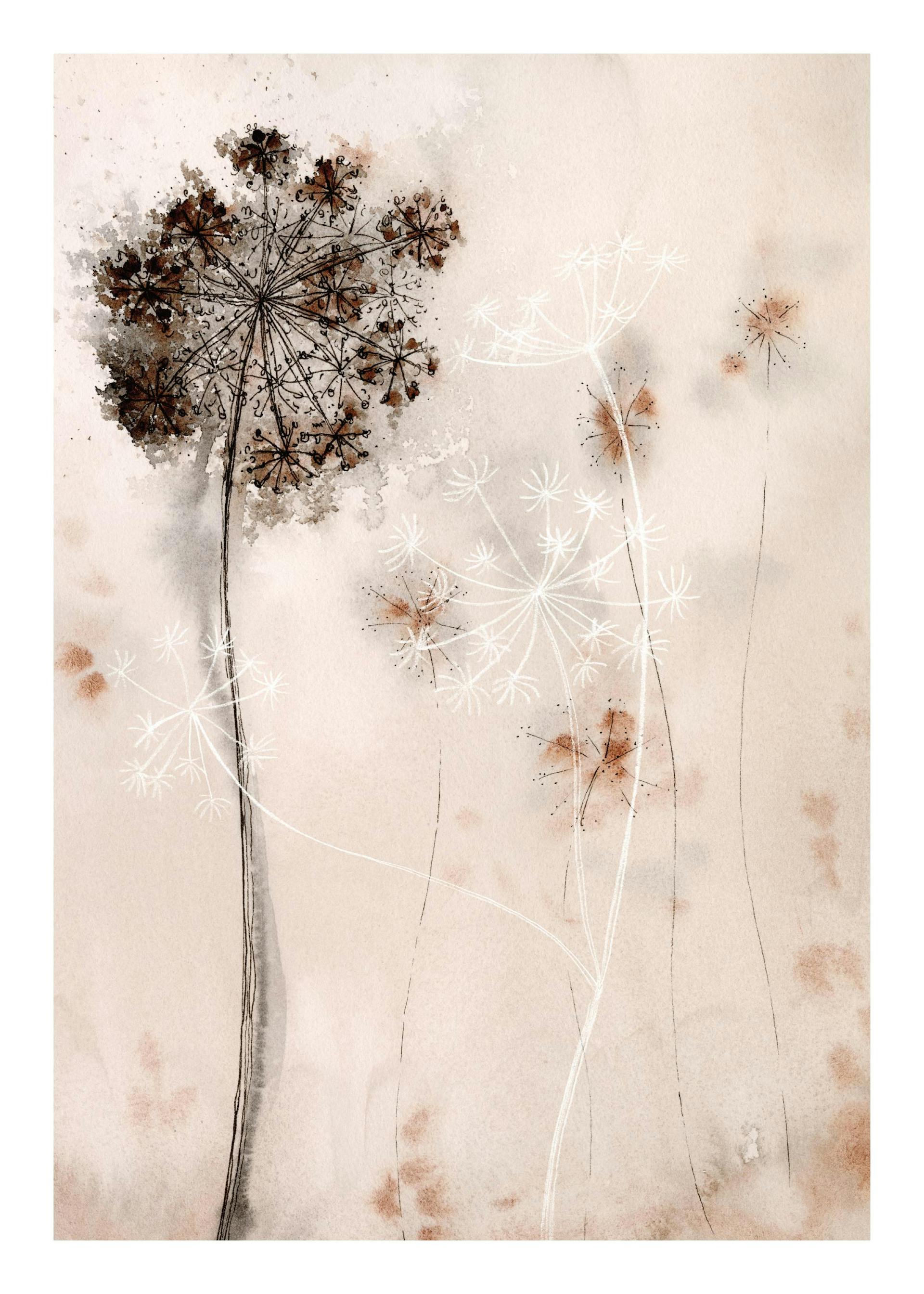 Affiche Pressed Leaves – Art botanique vert doux vintage | desenio.fr